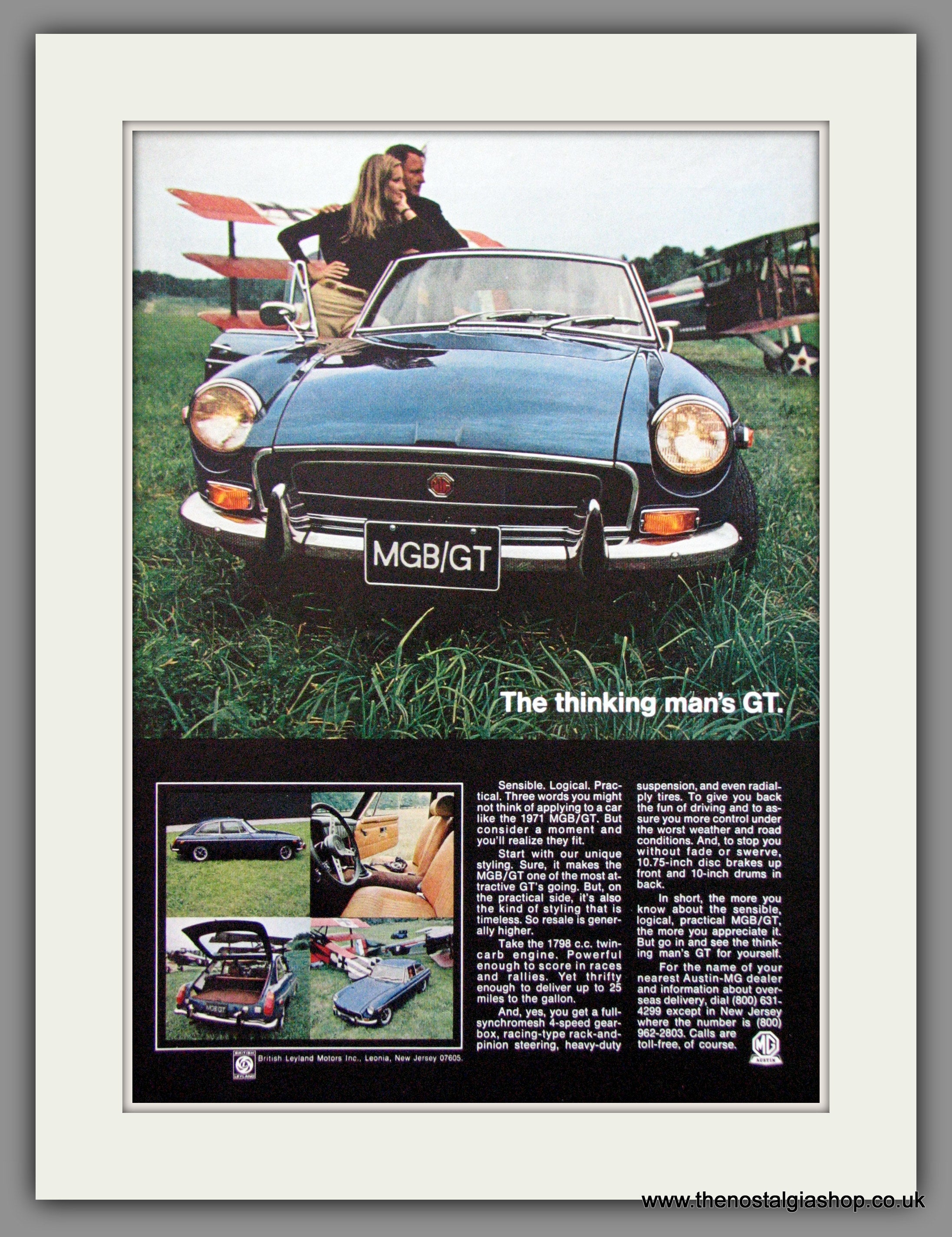 MGB GT. 1971 Original American Advert (ref AD52092) – The Nostalgia Shop