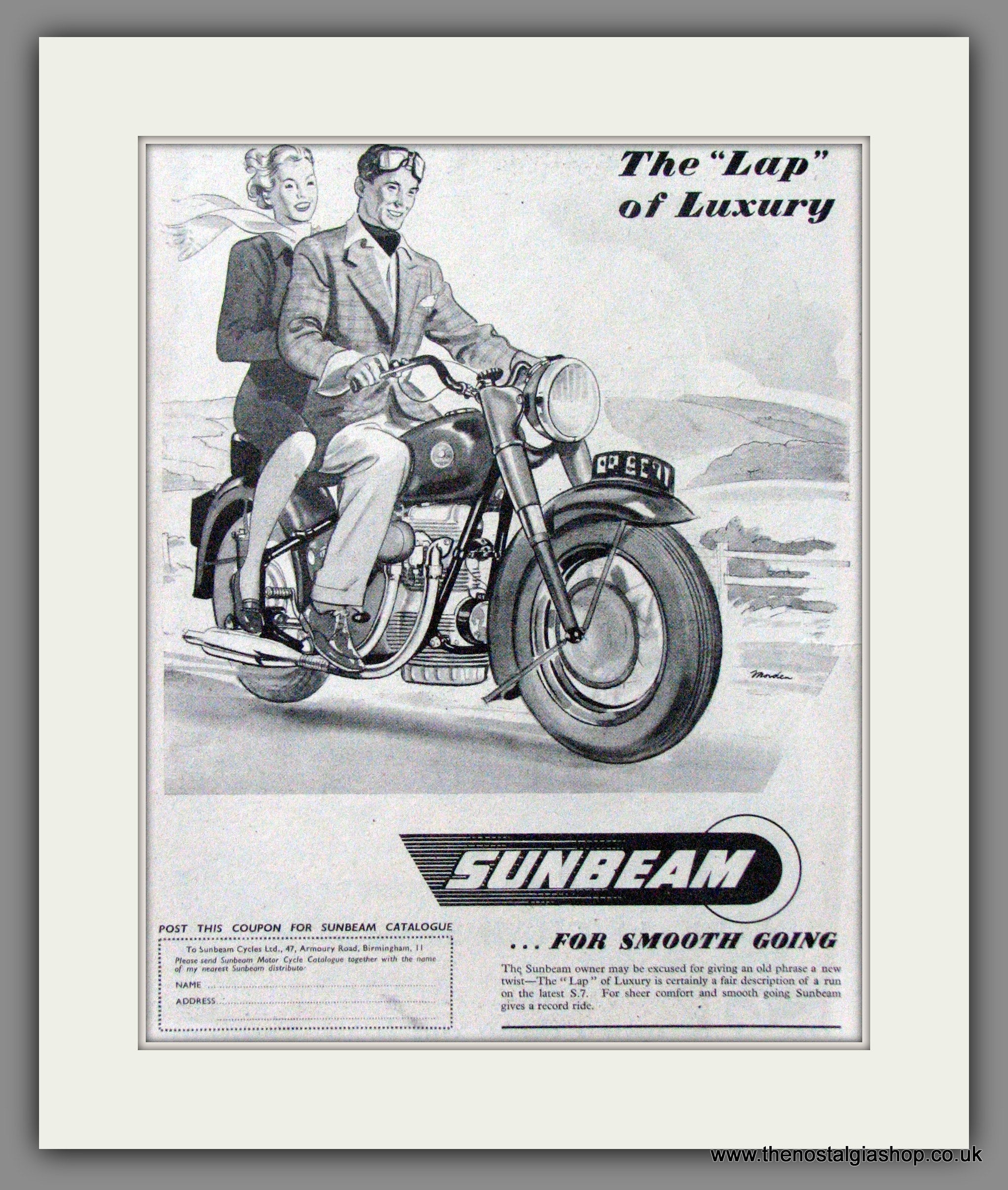 Sunbeam S.7 Motorcycle. 1952 Original Advert. (ref AD52206) – The ...