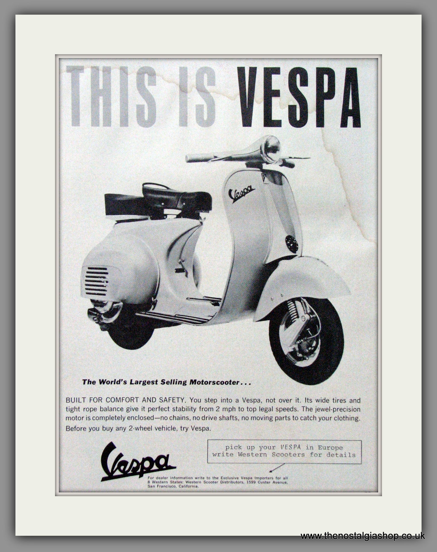Vespa. This Is Vespa. Original advert 1965 (ref AD52485) – The ...