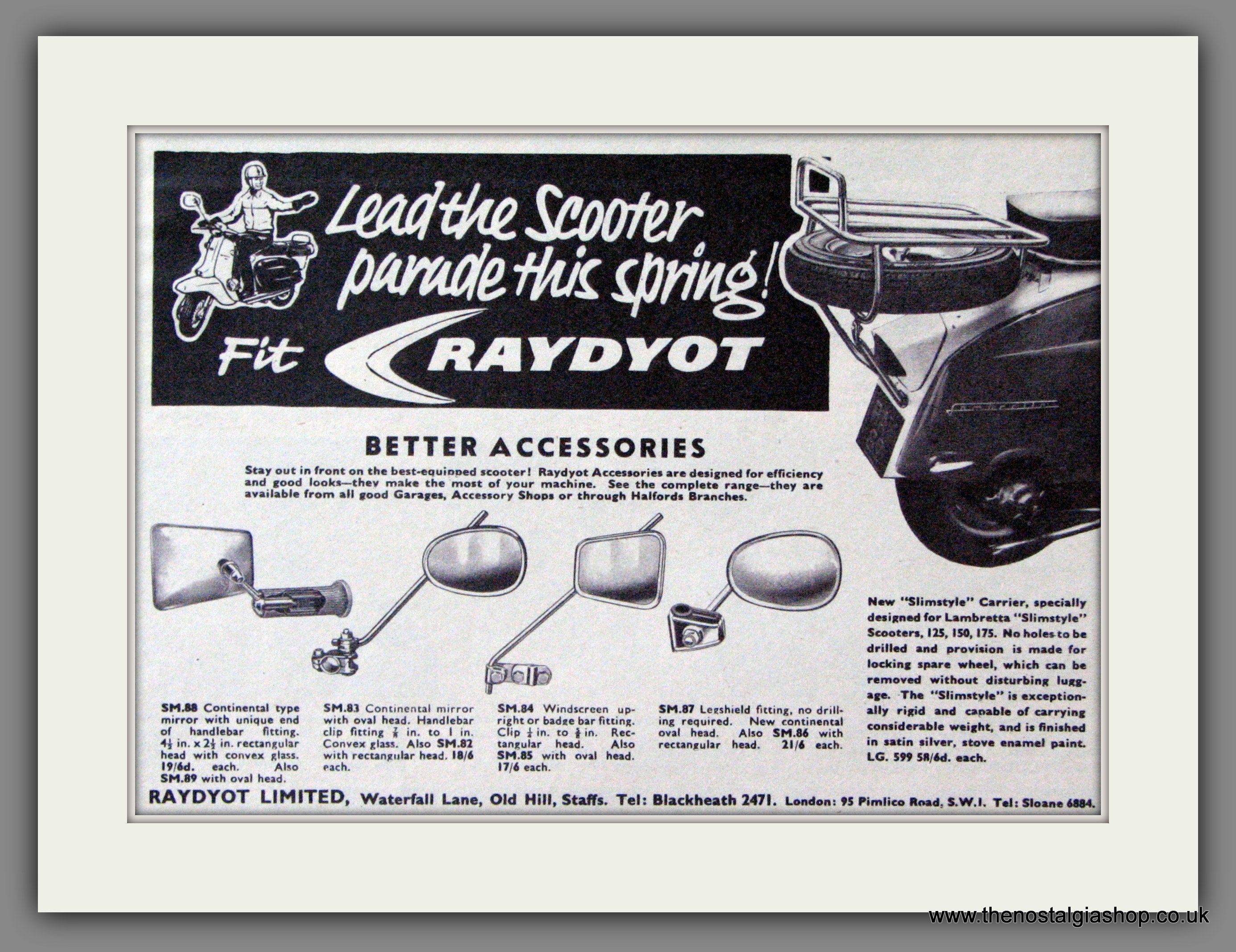 Raydyot Scooter Accessories. Original advert 1963 (ref AD53172) – The ...