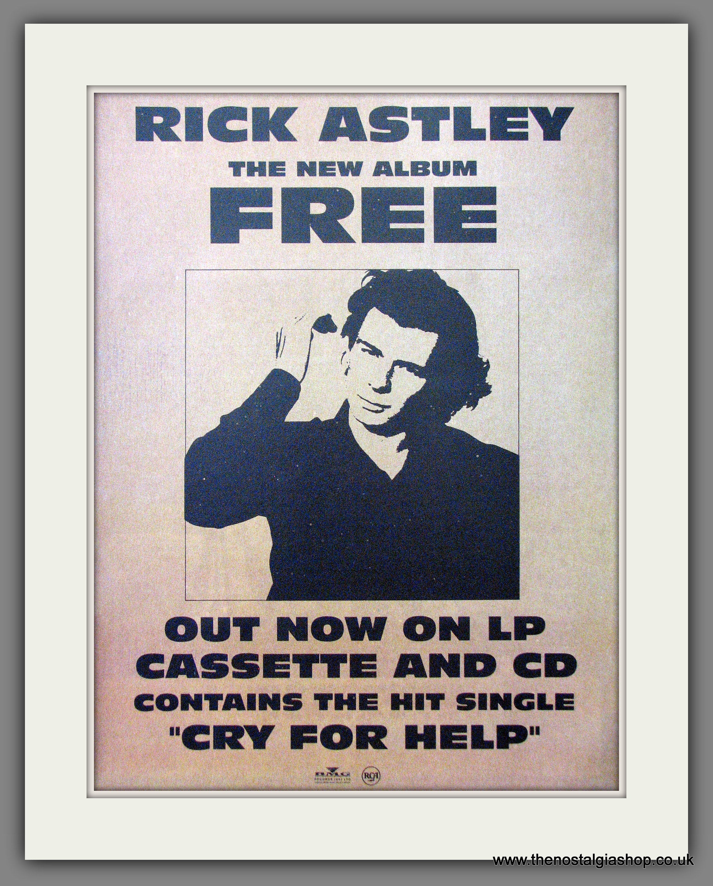 Rick Astley. Free. 1991 Original Advert (ref AD54368) – The Nostalgia Shop