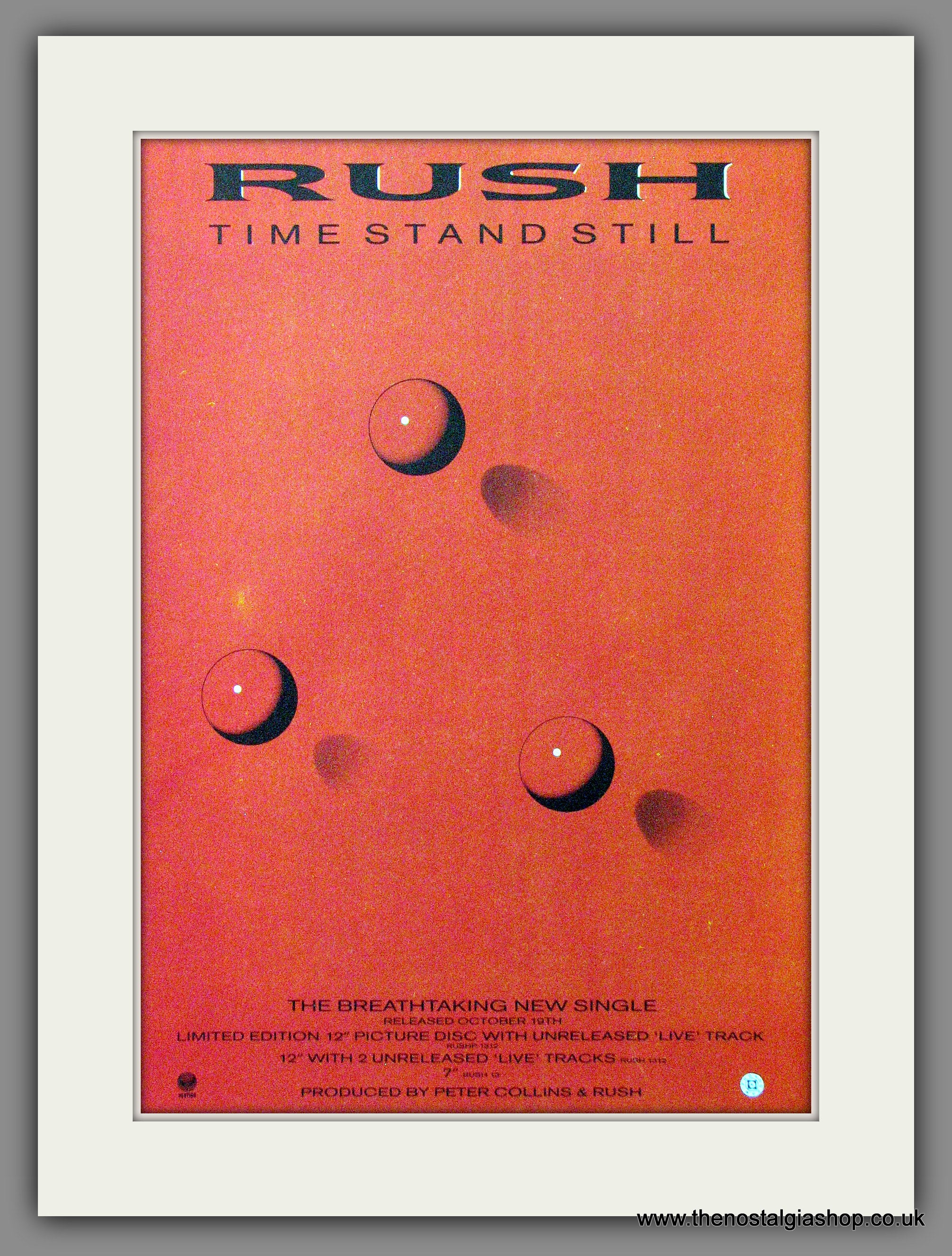 Rush. Time Stands Still. 1987 Original Advert (ref AD54383) – The ...