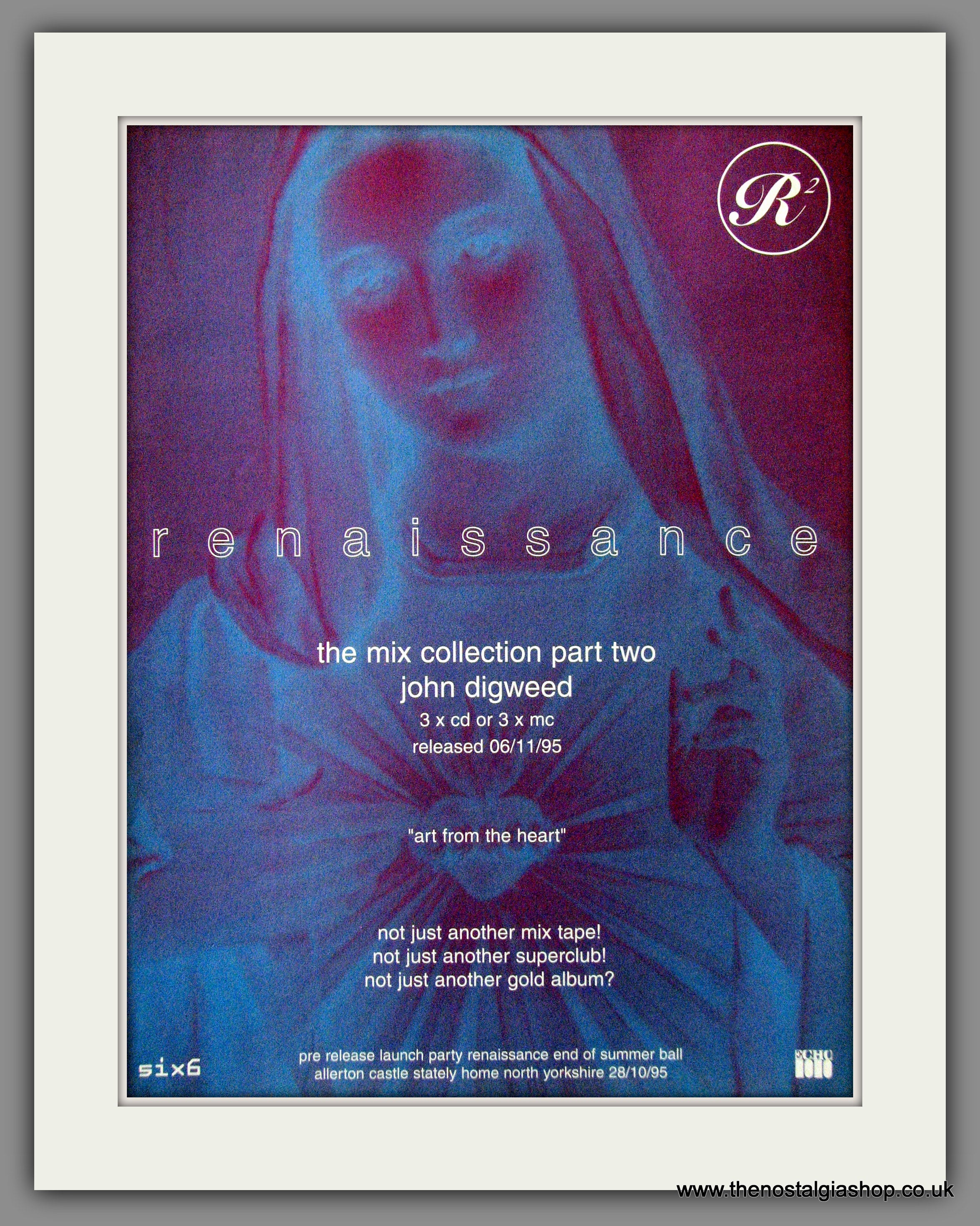 Renaissance John Digweed. 1998 Original Advert (ref AD54439) – The ...