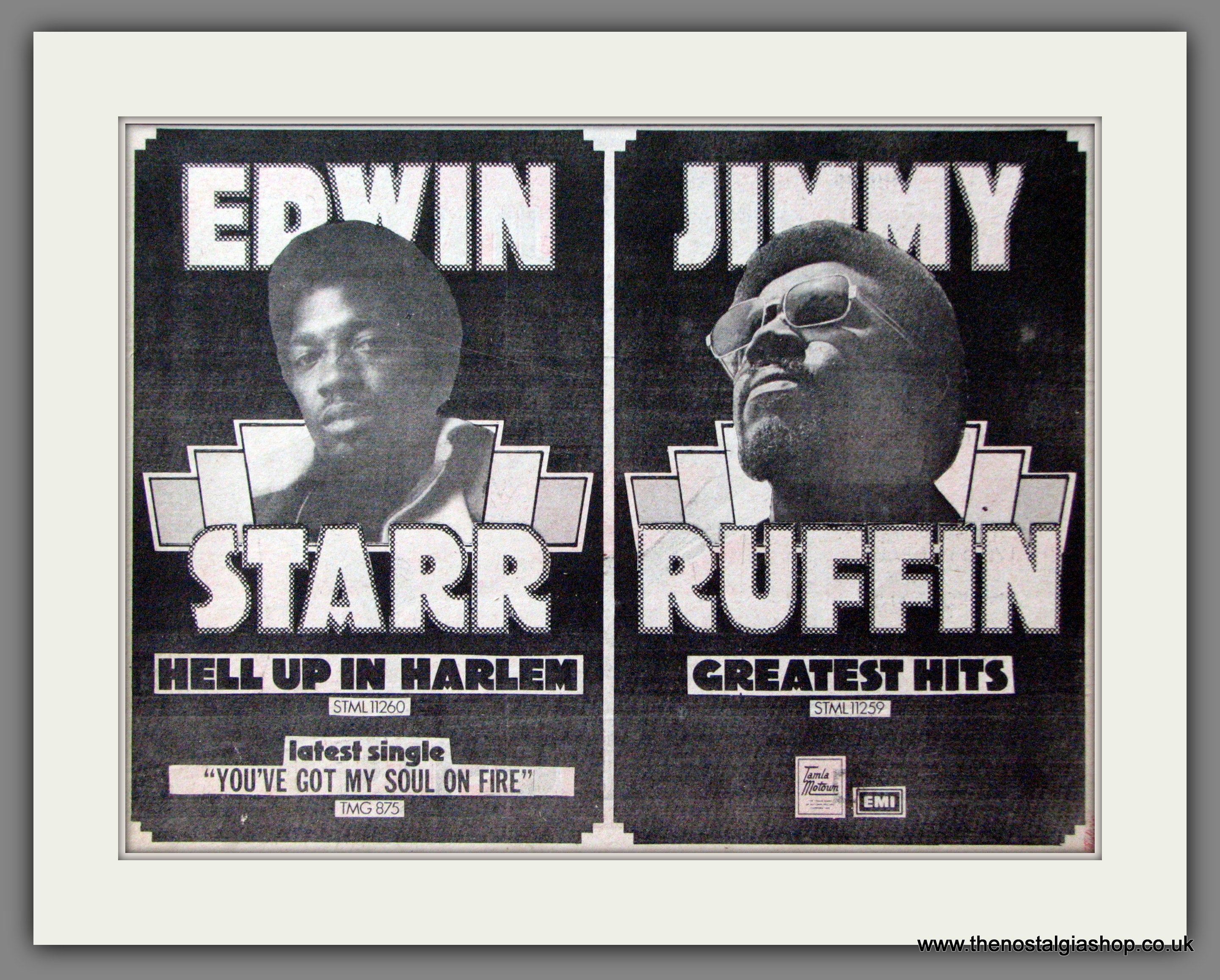Edwin Starr. Hell Up In Harlem. Also Jimmy Ruffin. Original Advert 197 ...