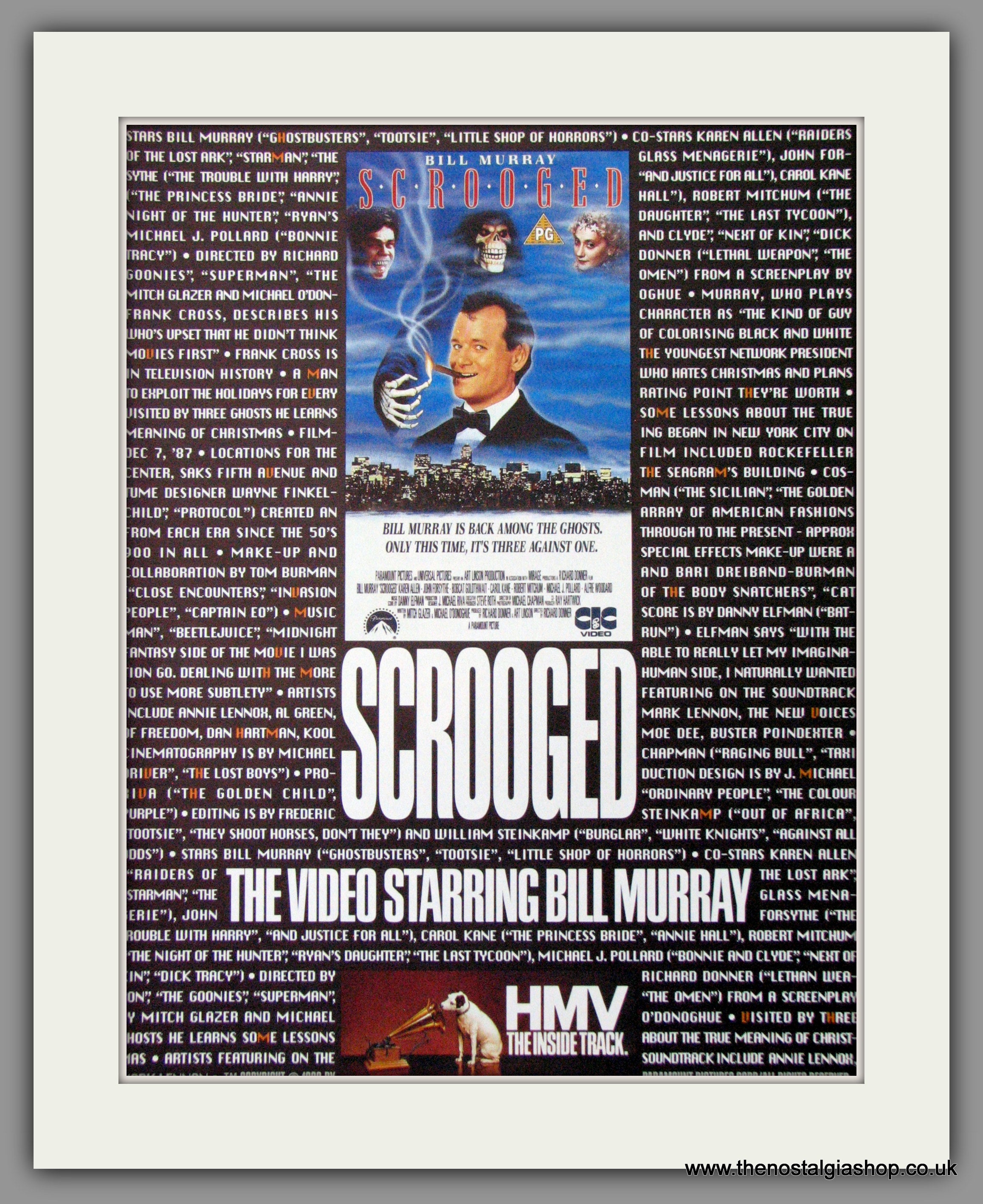 Scrooged. 1991 Original Advert (ref AD54165) – The Nostalgia Shop