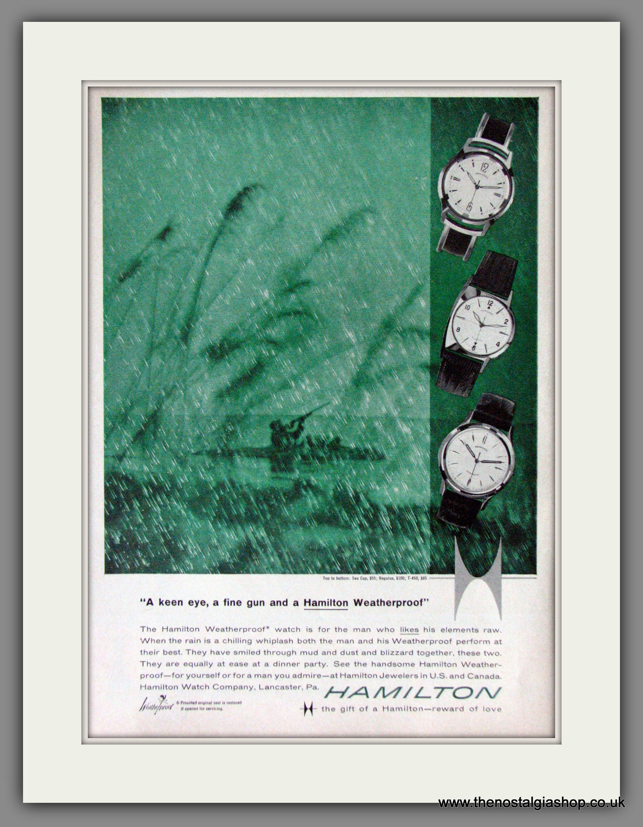 Hamilton Weatherproof Watch. Original Advert 1959 (ref AD53387) – The ...