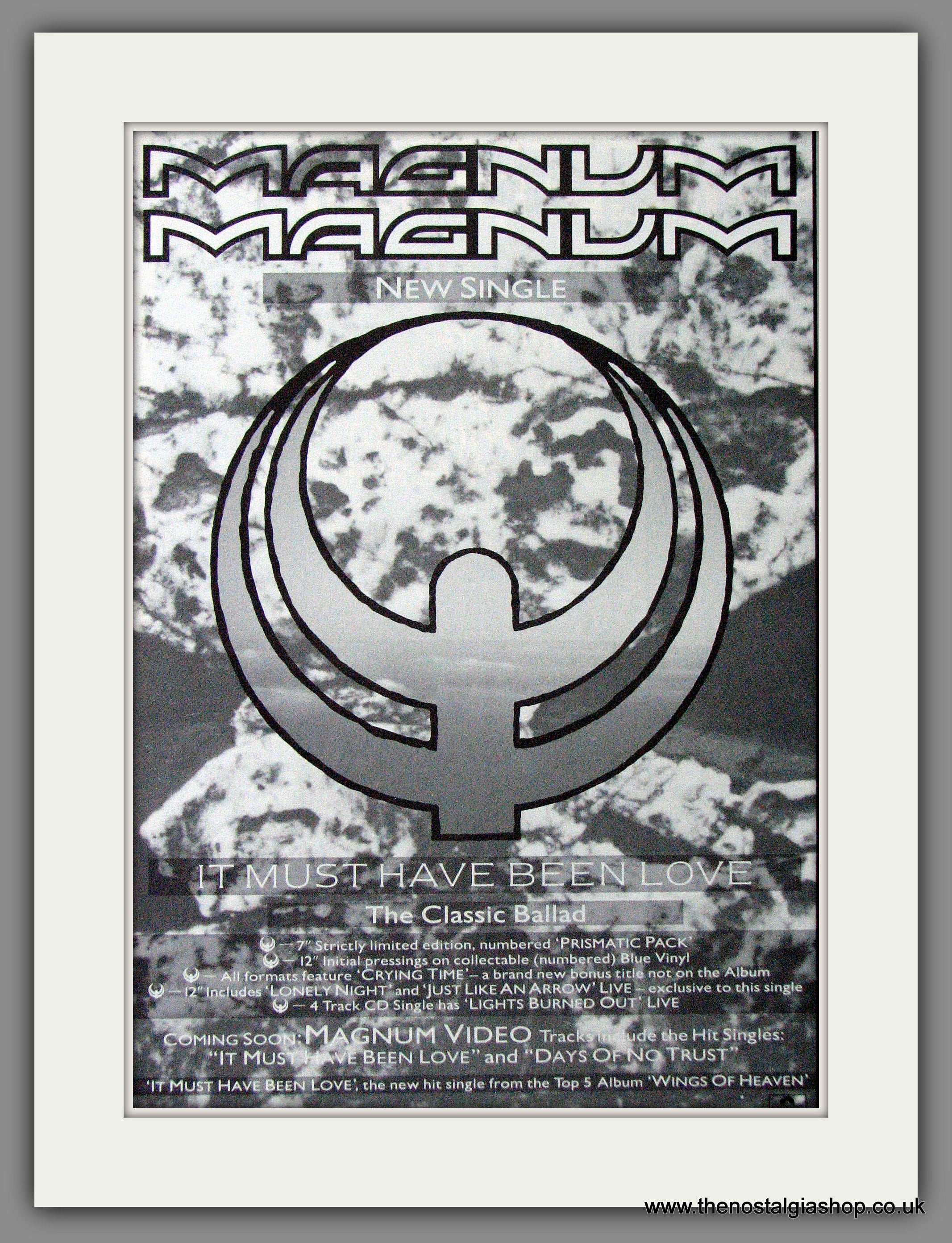 Magnum. It Must Have Been Love. 1988 Original Advert (ref AD53969 ...