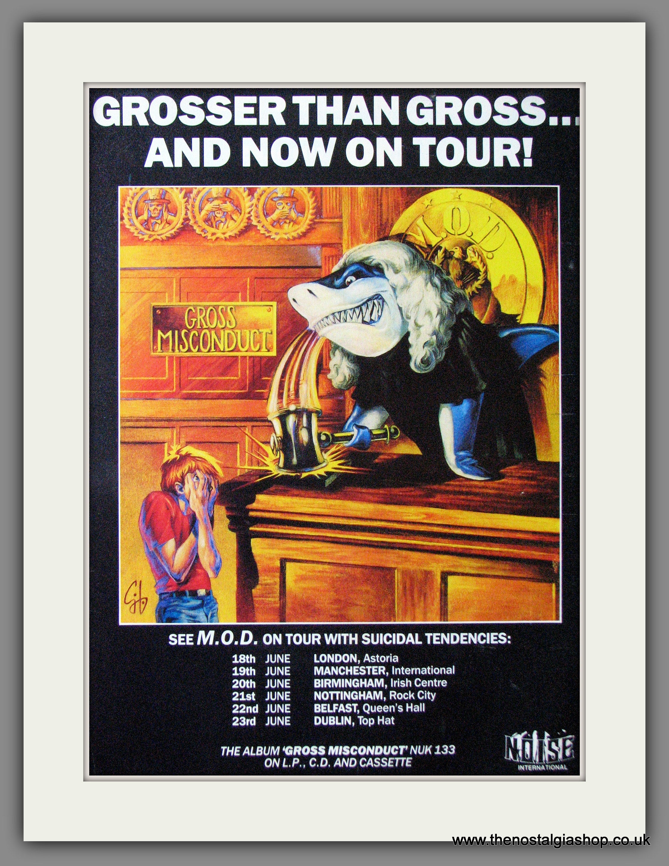 M.O.D. Gross Misconduct. UK Tour Dates. 1989 Original Advert (ref AD54 ...