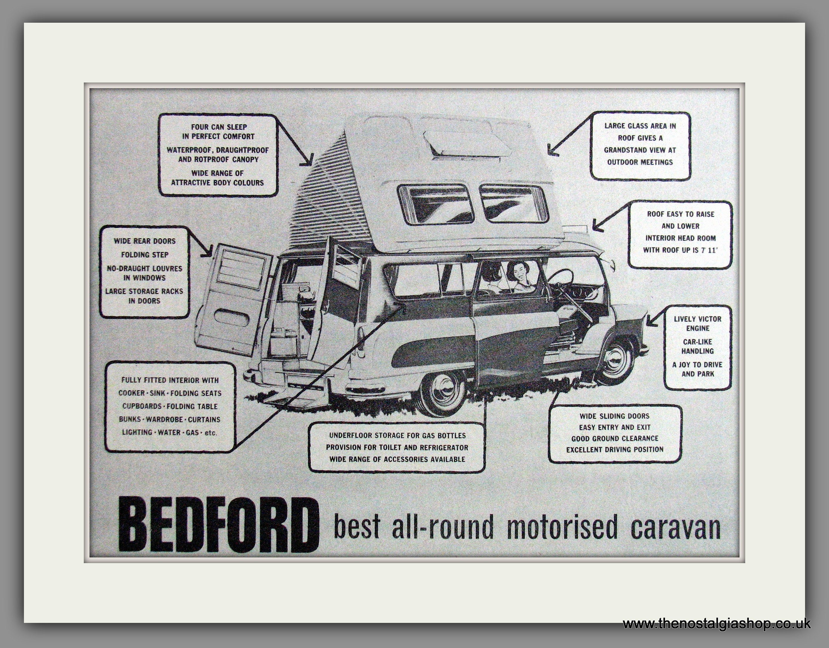 Bedford Motorised Caravan. 1963 Original Advert (ref AD54007) – The ...