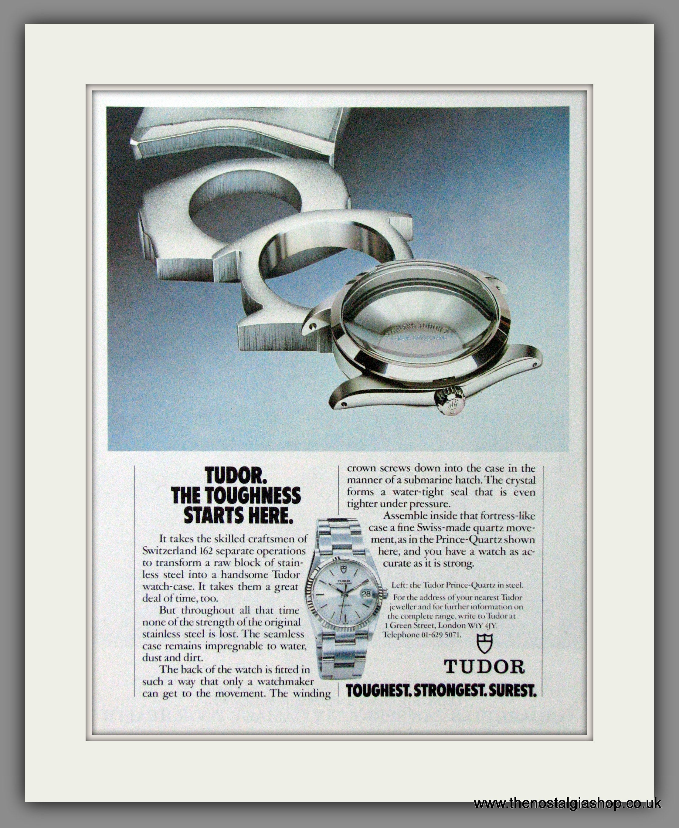Tudor Watches. Tudor Prince-Quartz. Original Advert 1985 (ref AD54363 ...