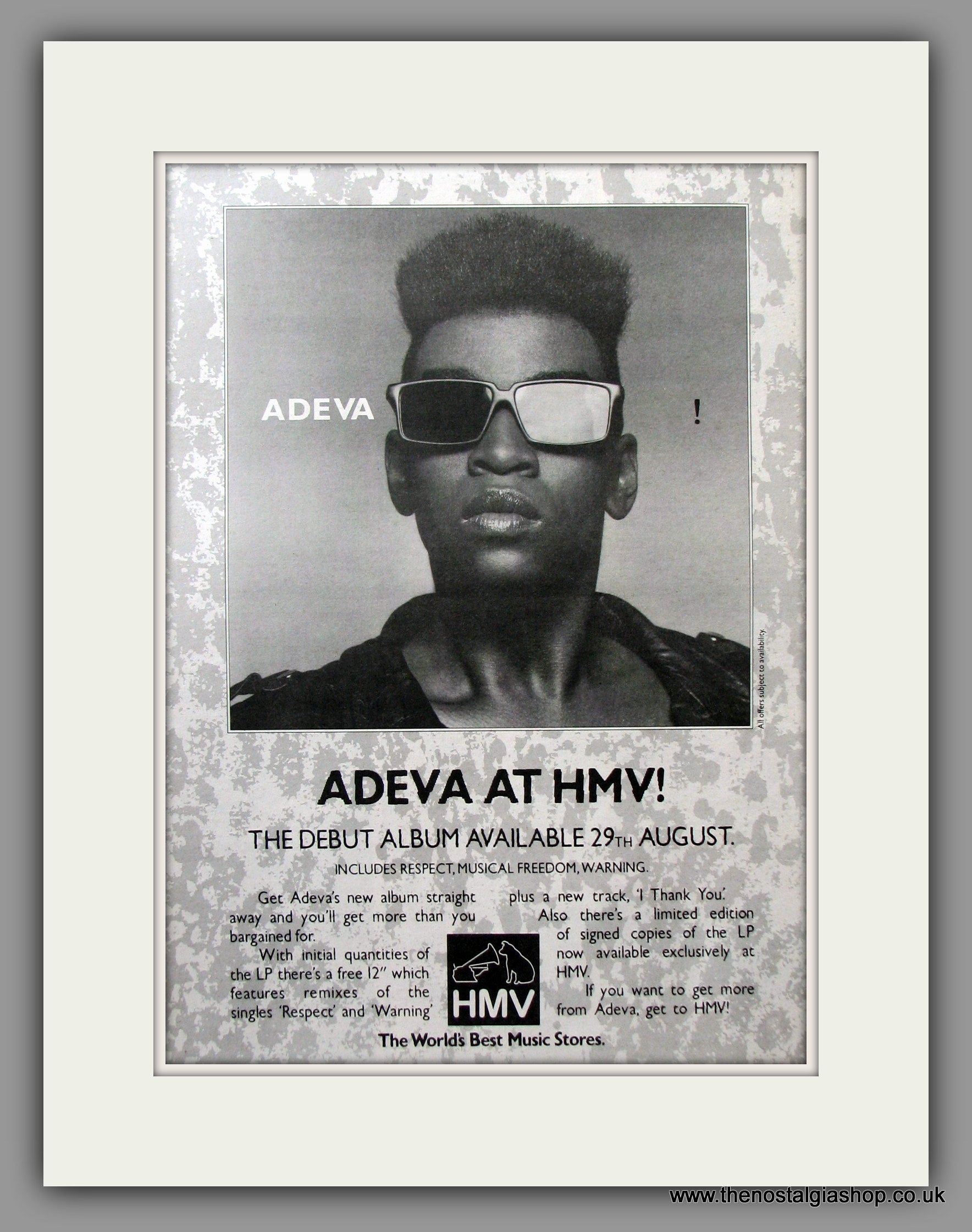 Adeva. Debut Album. Original Advert 1989 (ref AD11506) – The Nostalgia Shop