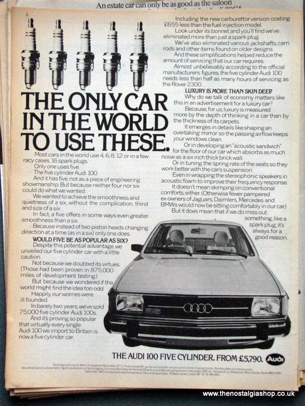 Audi 100 Five Cylinder Original Advert 1979 (ref AD6787) – The ...