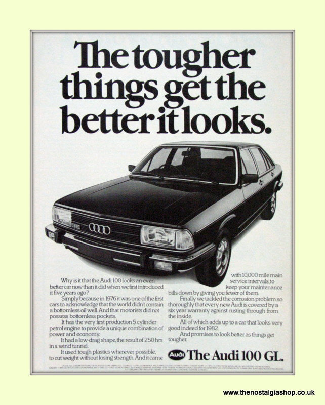 Audi 100 GL Vintage Original Advert 1982 (ref AD6967) – The Nostalgia Shop
