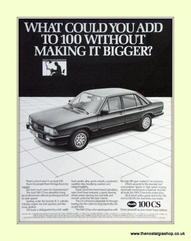Audi 100 CS Vintage Original Advert 1982 (ref AD6978) – The Nostalgia Shop