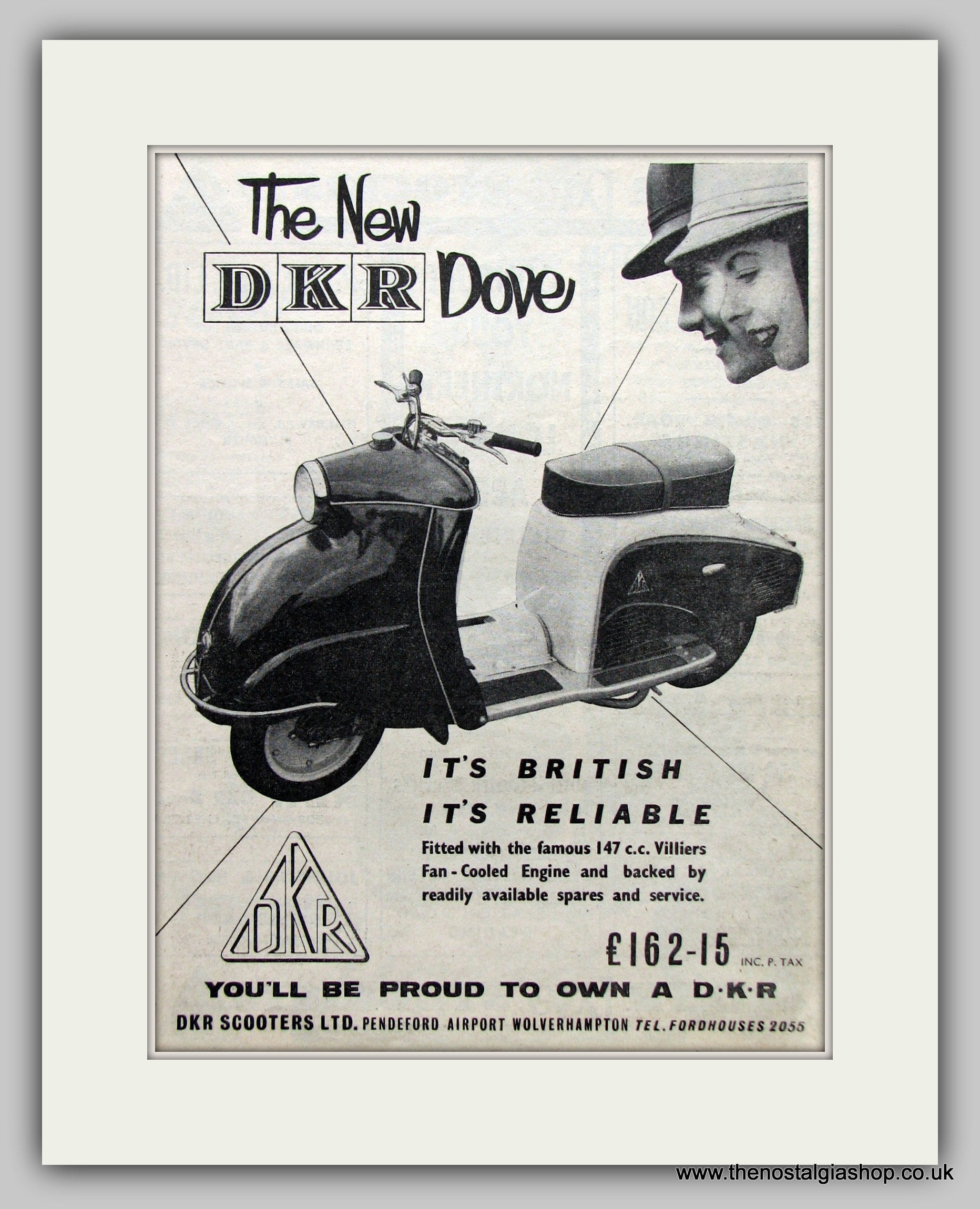 DKR Dove 147cc Scooter 1957 Original Advert (ref AD6822) – The ...