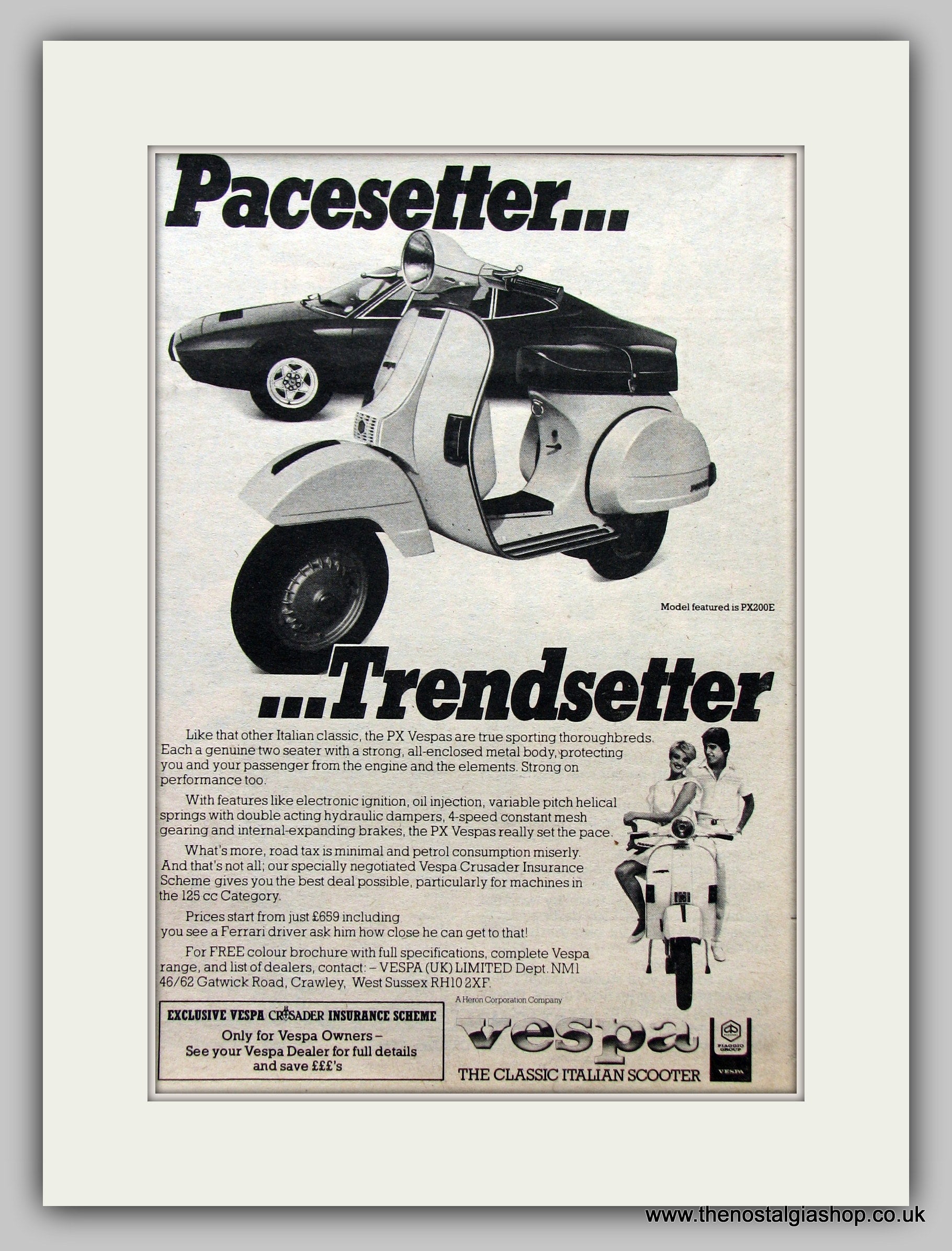 Vintage Vespa Ad Vespa Made In Italy – The Original Metal Sign