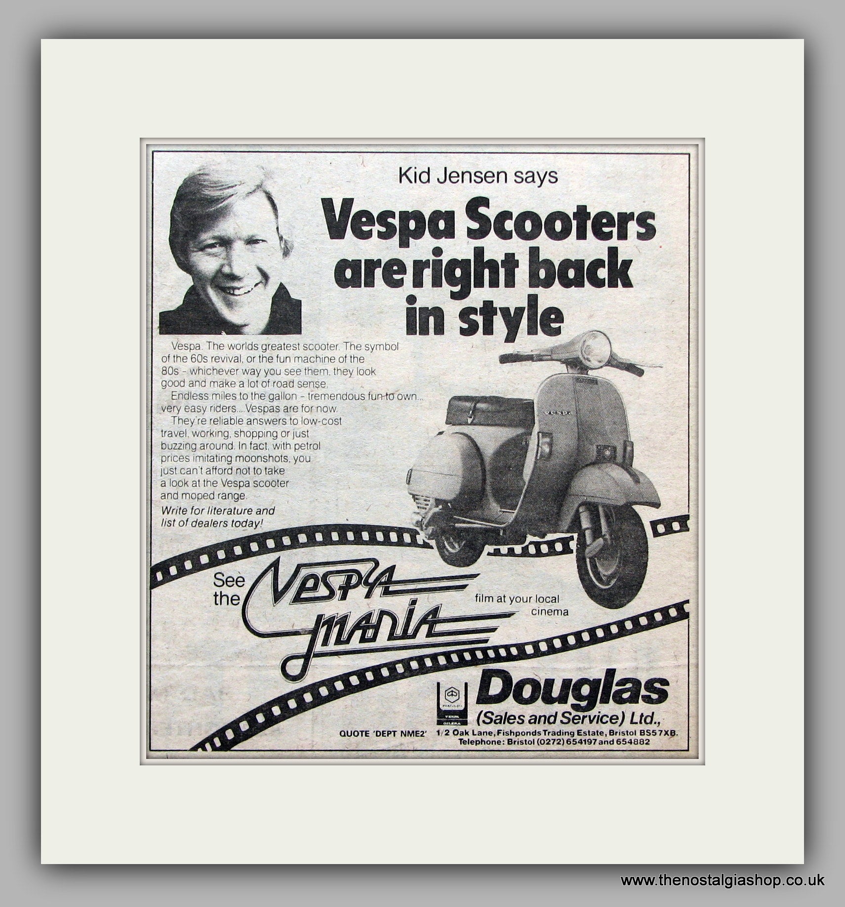 Vespa Scooters Back in Style. 1980 Vintage Advert (ref AD6844) – The ...