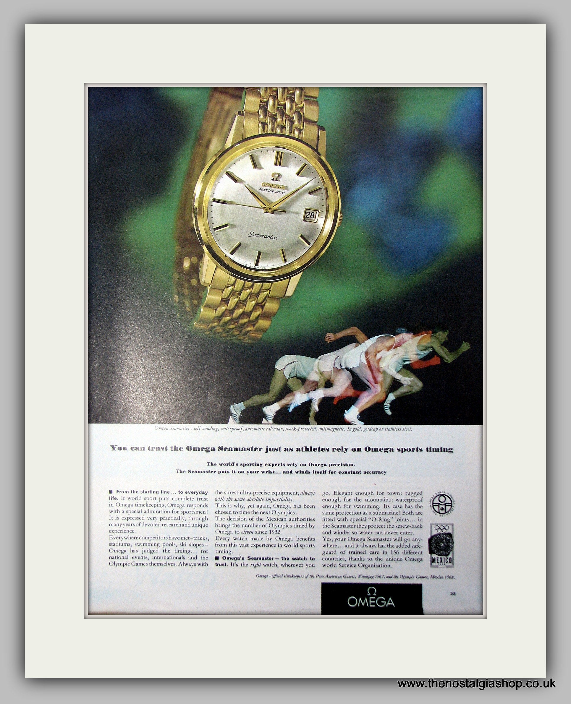 Omega Seamaster Watch. Original Advert 1966 (ref AD9467) – The ...