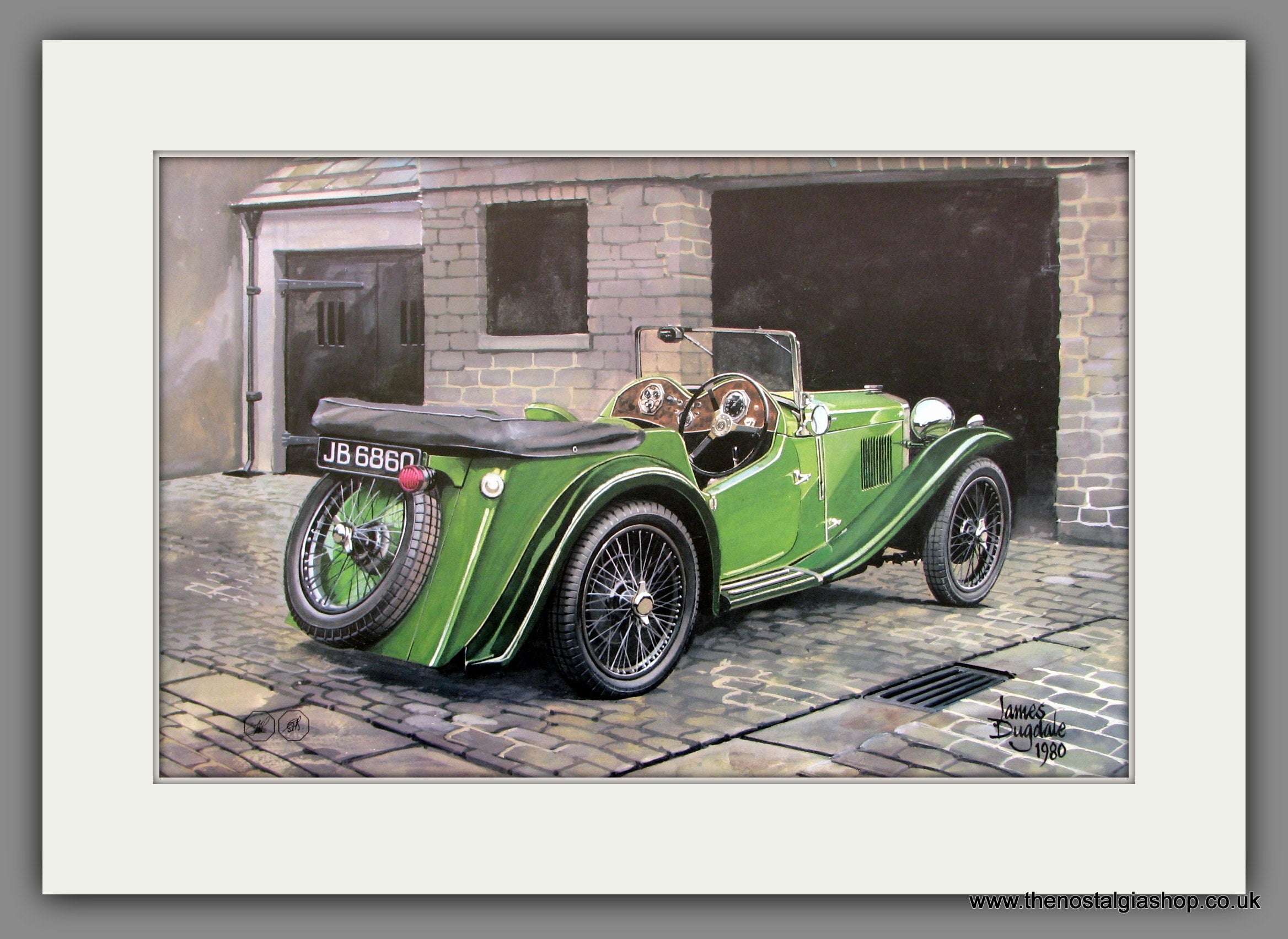 MG PB 4-Seater. Classic Large Car Print. Mounted. – The Nostalgia Shop