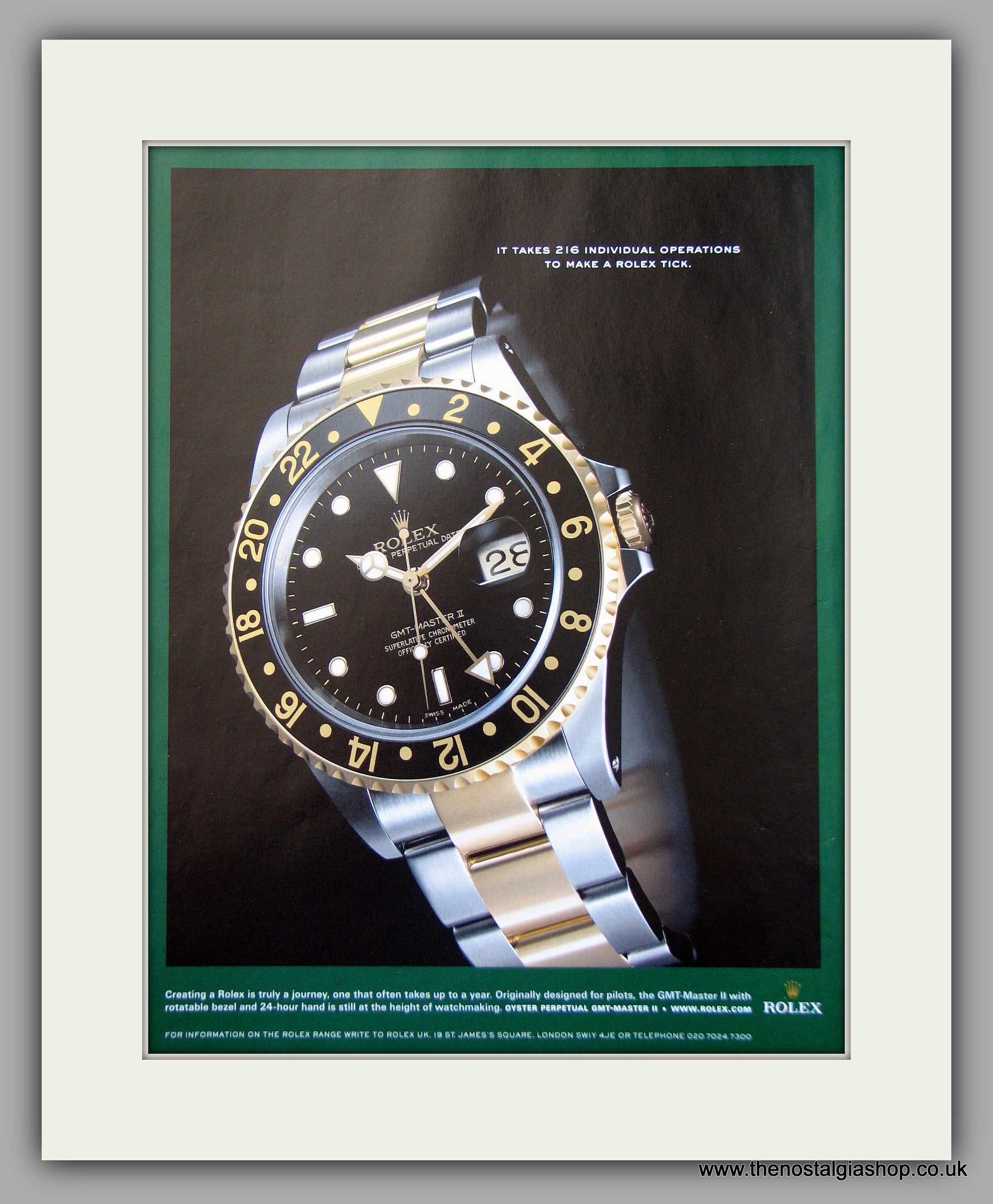 Rolex GMT-Master II Watch Original Advert 2004 (ref AD6905) – The ...