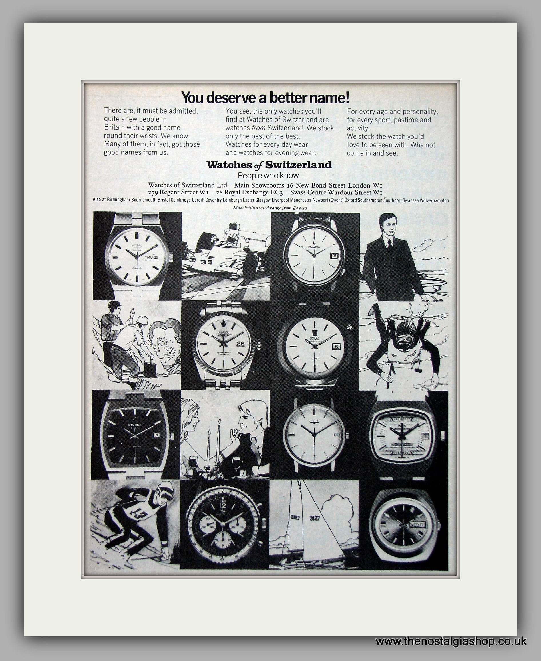 Watches Of Switzerland Original Advert 1974 (ref AD6928) – The ...