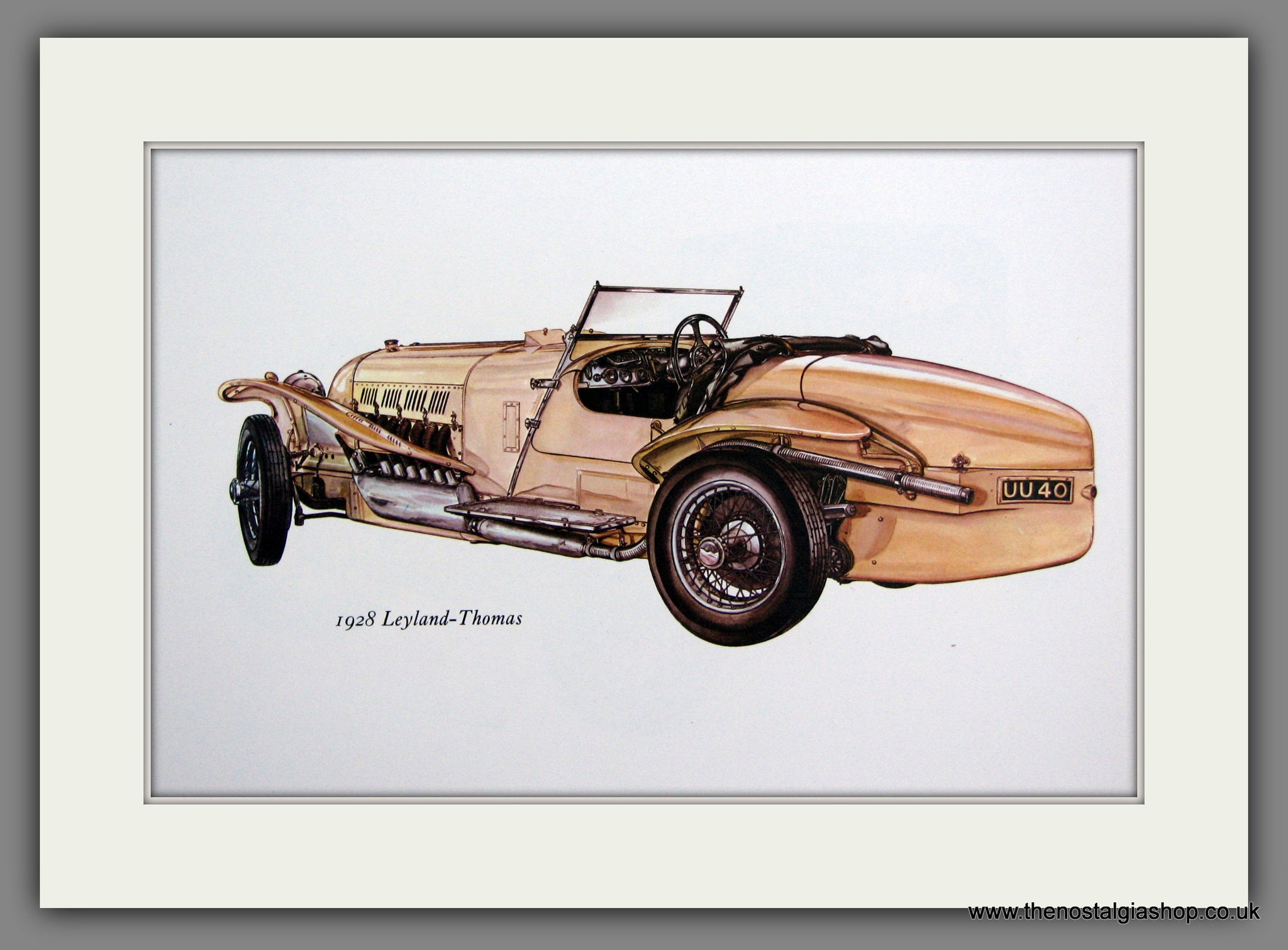 Leyland-Thomas 1928. Mounted Print. – The Nostalgia Shop