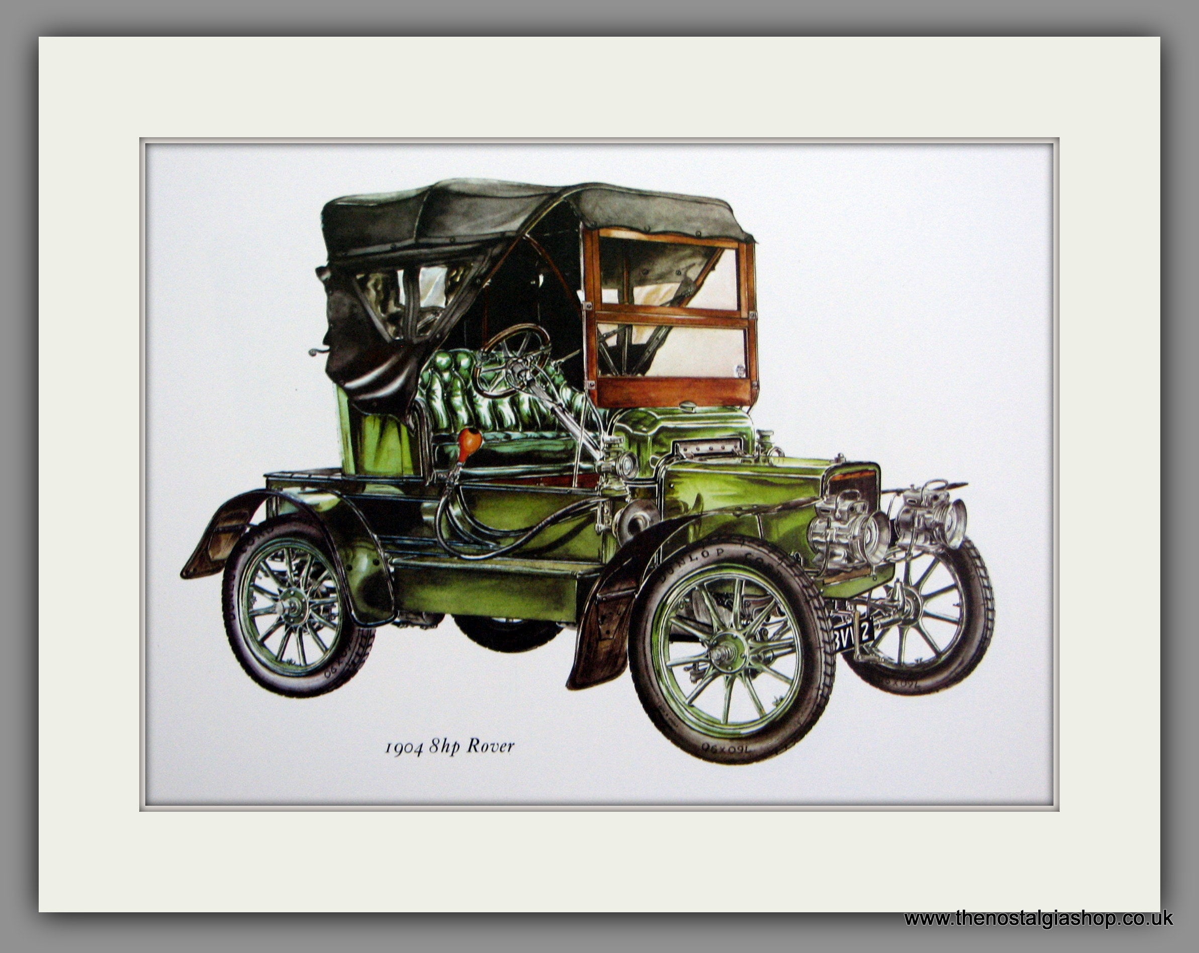 Rover 8hp 1904. Mounted Print. – The Nostalgia Shop
