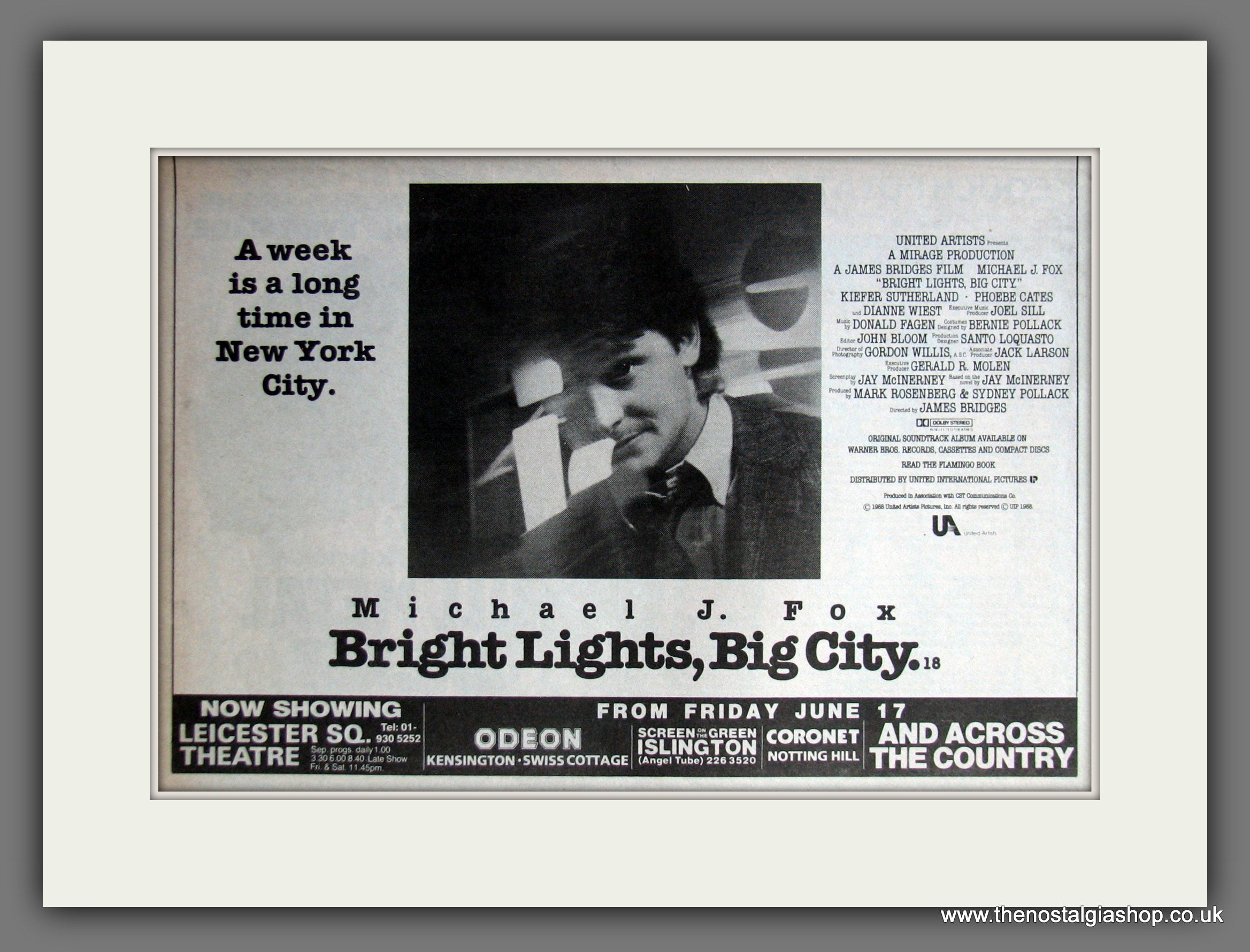 Bright Lights, Big City. 1988 Original Advert (ref AD54642) – The ...