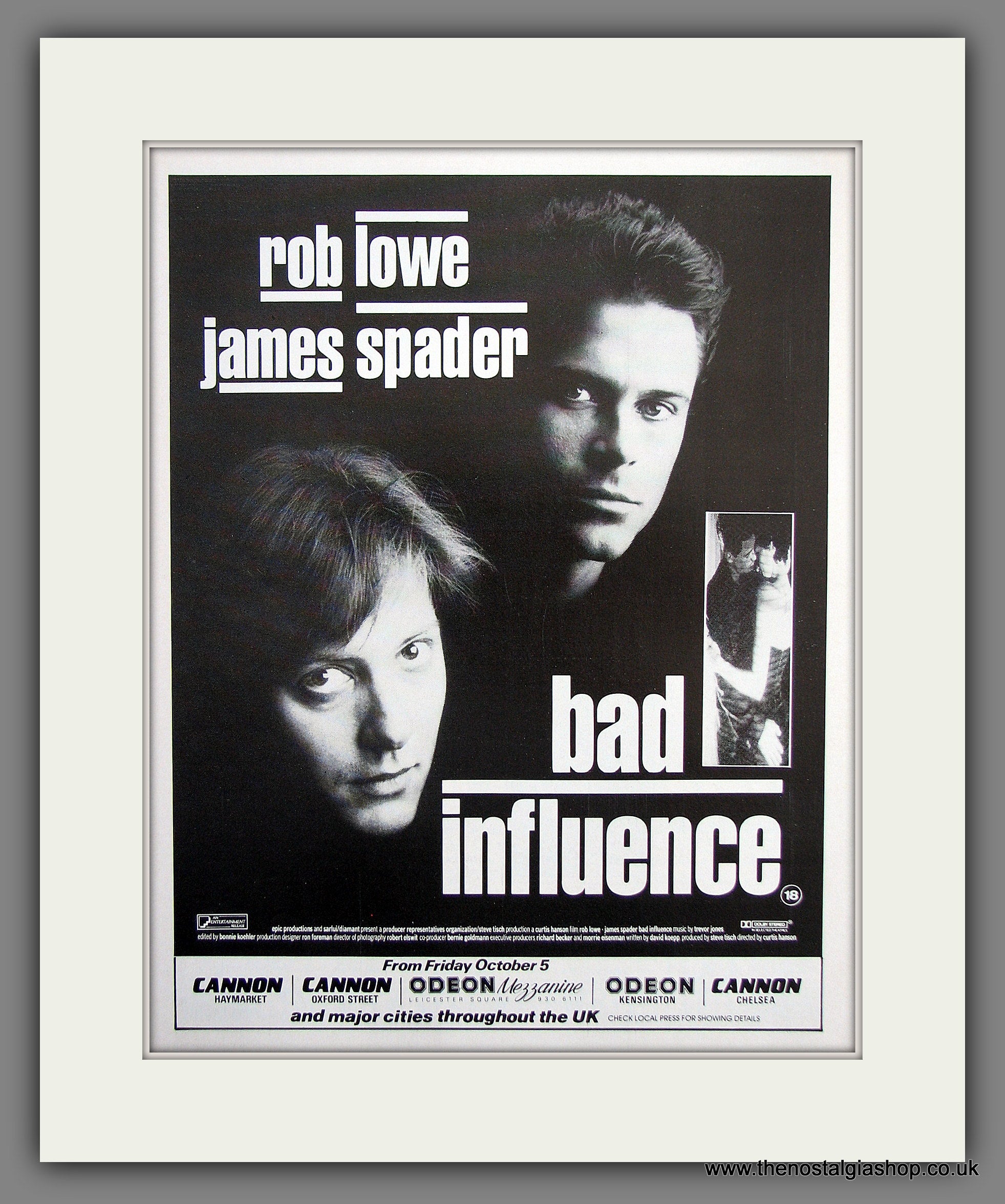 Bad Influence. 1990 Original Advert (ref AD54652) – The Nostalgia Shop