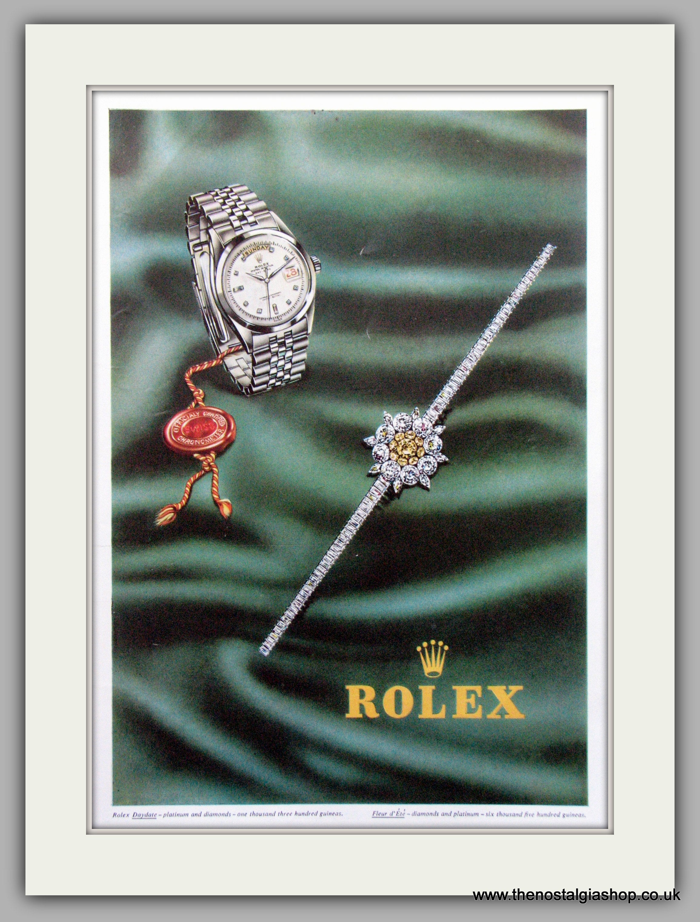 Rolex Watches Original Advert 1958 (ref AD7016) – The Nostalgia Shop