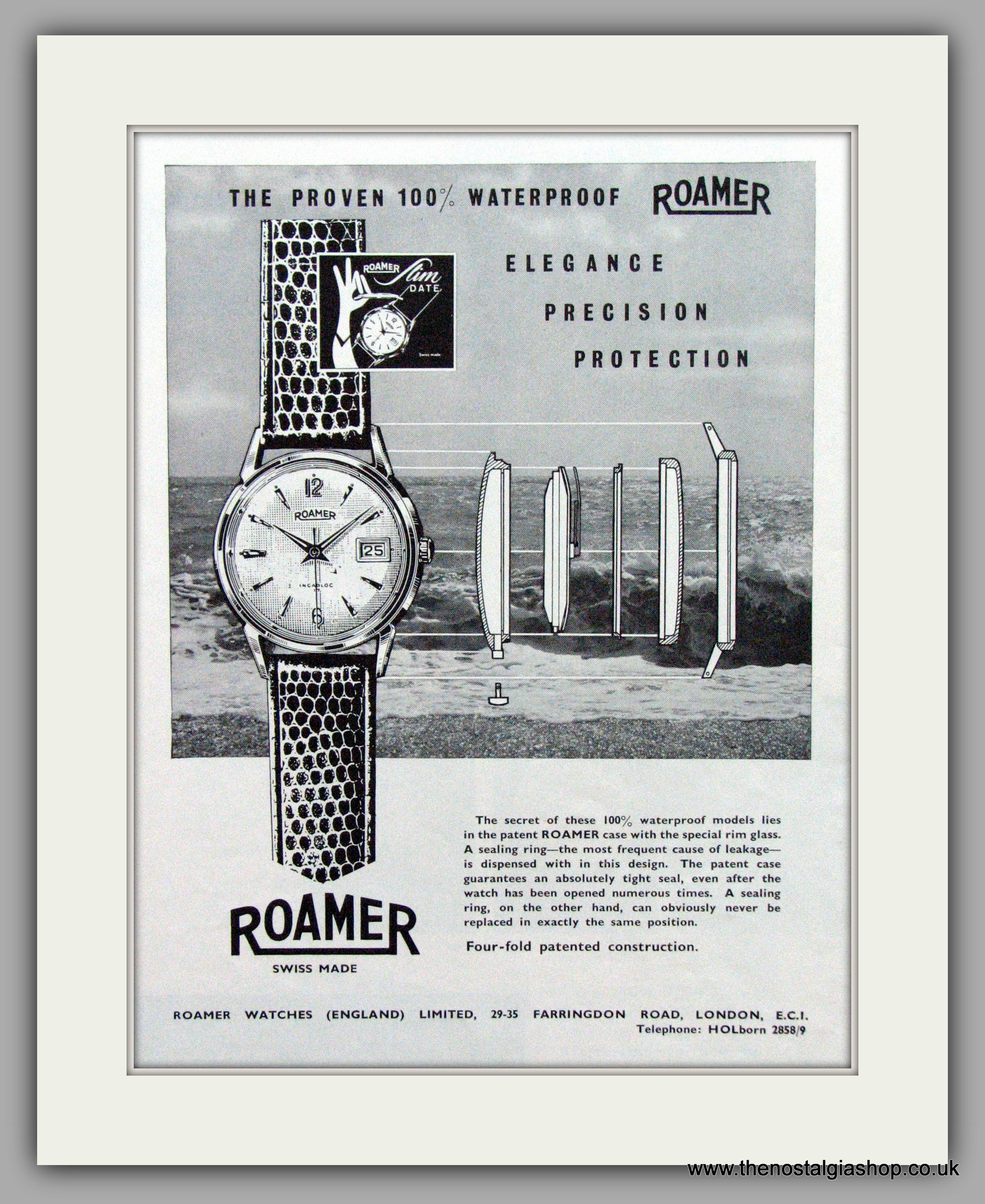 Roamer Watches Original Advert 1962 (ref AD7070) – The Nostalgia Shop
