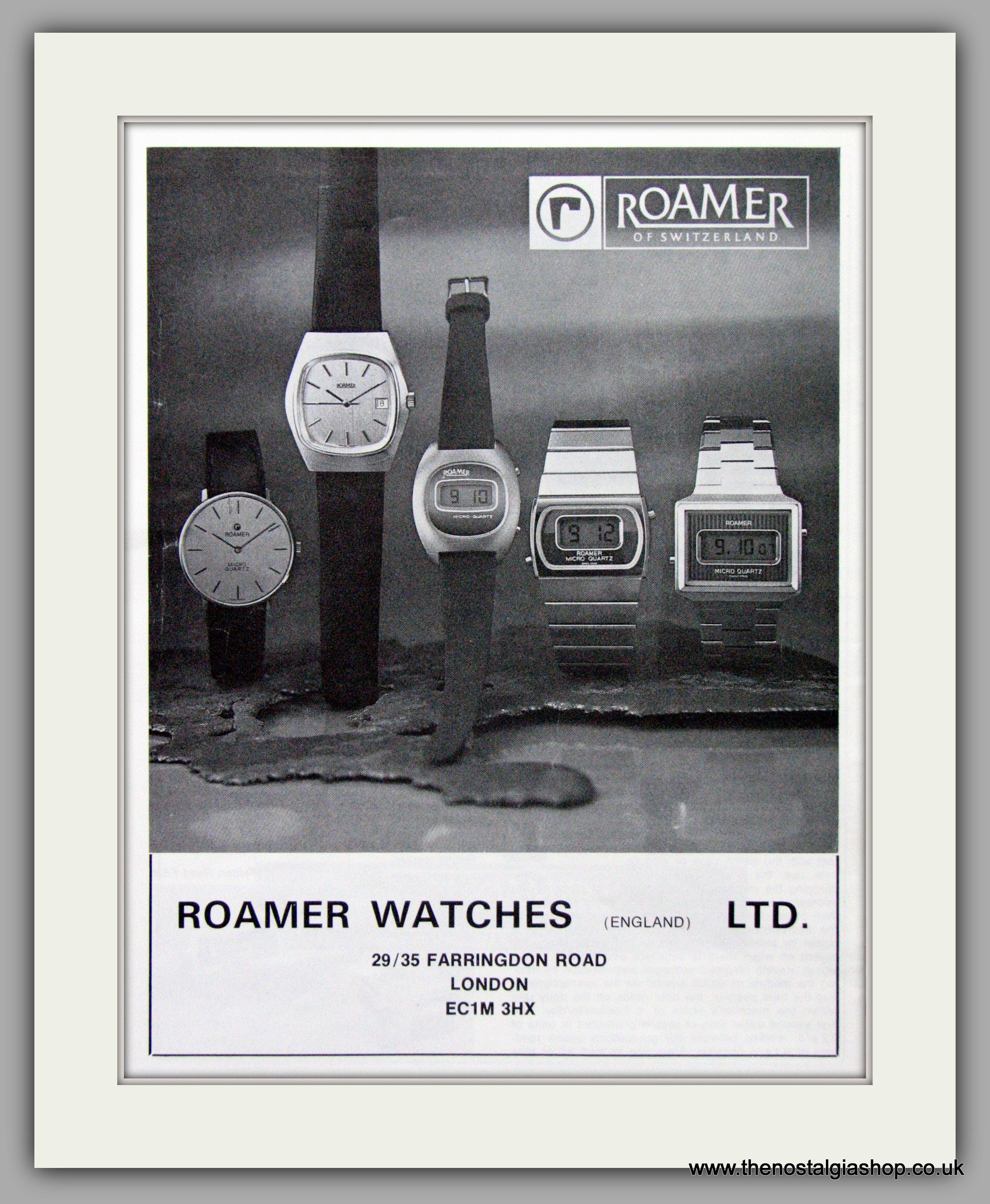 Roamer Watches. Original Advert 1978 (ref AD7080) – The Nostalgia Shop