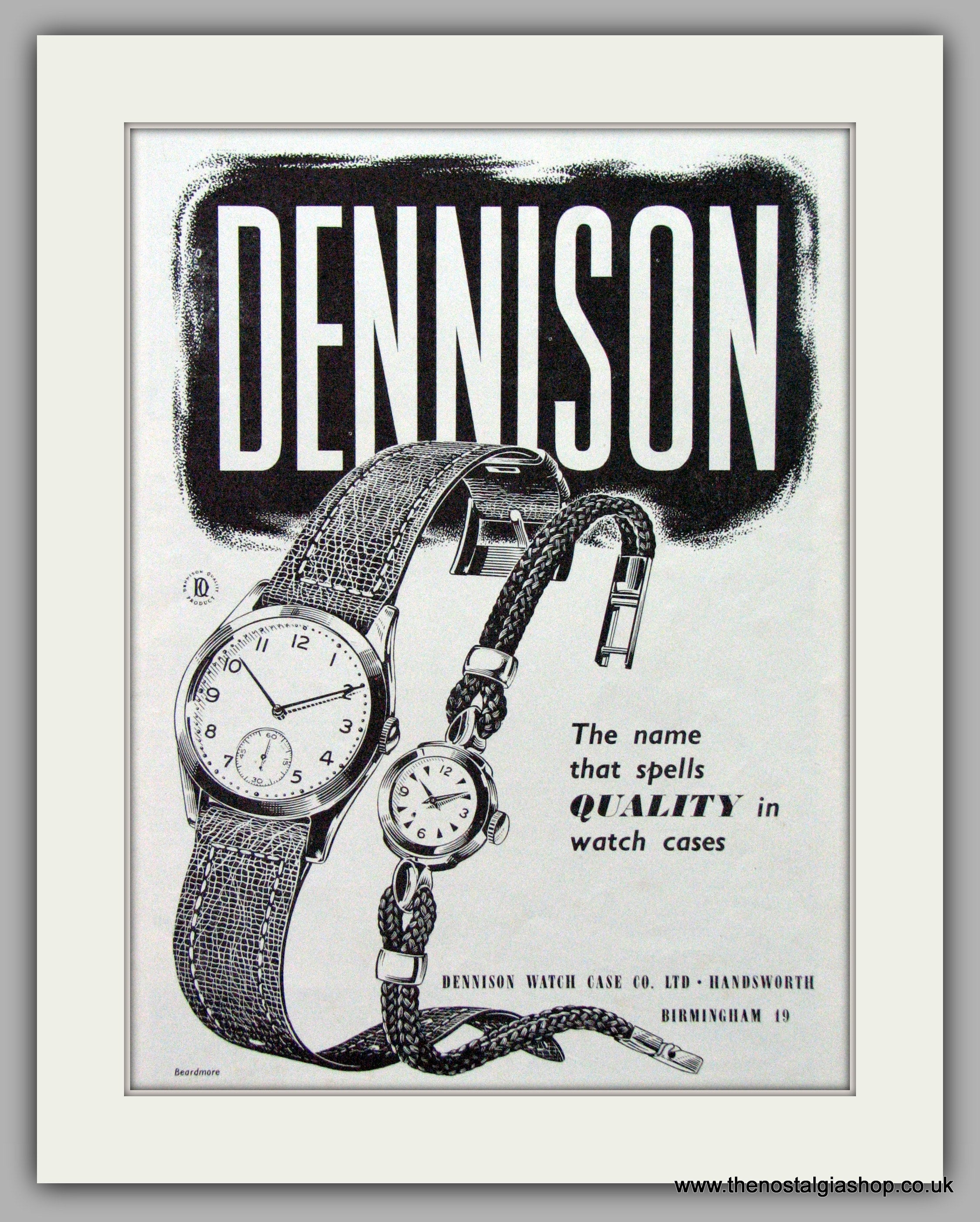 Dennison Watch Case Co. Original Advert 1957 (ref AD7102) – The ...