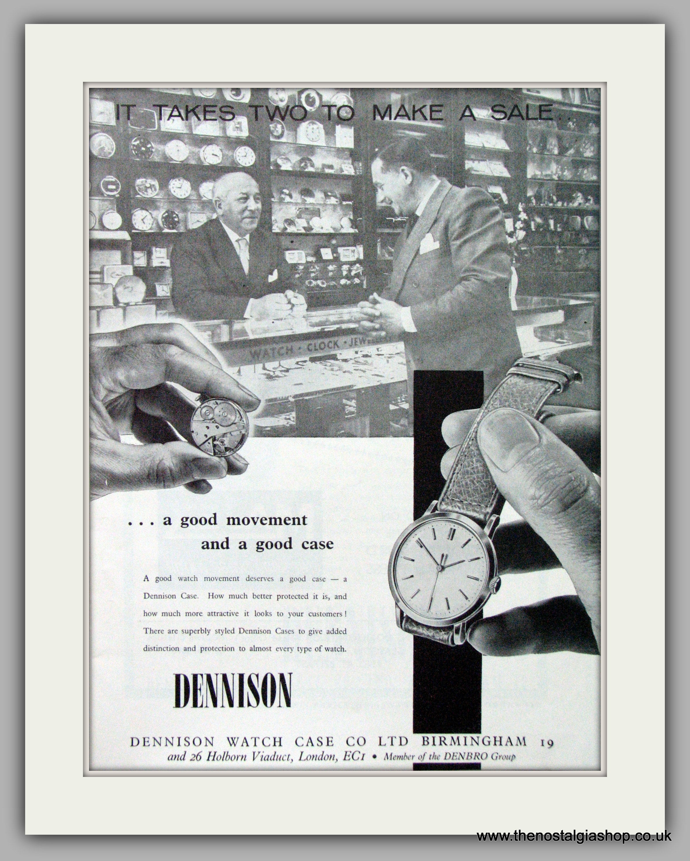 Dennison Watch Case Co. Original Advert 1961 (ref AD7120) – The ...