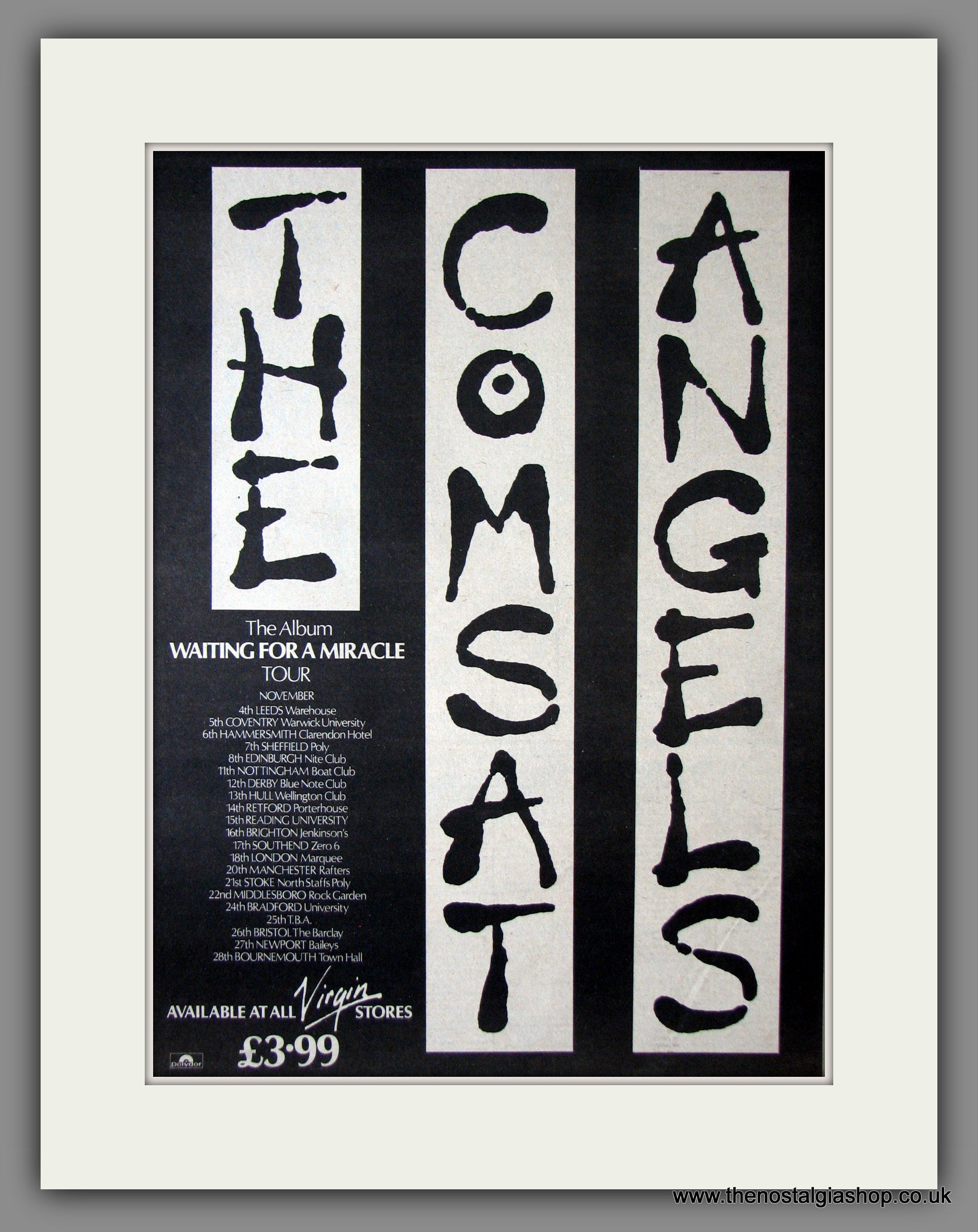 Comsat Angels (The) UK Tour Dates. Original Advert 1980 (ref AD11886 ...