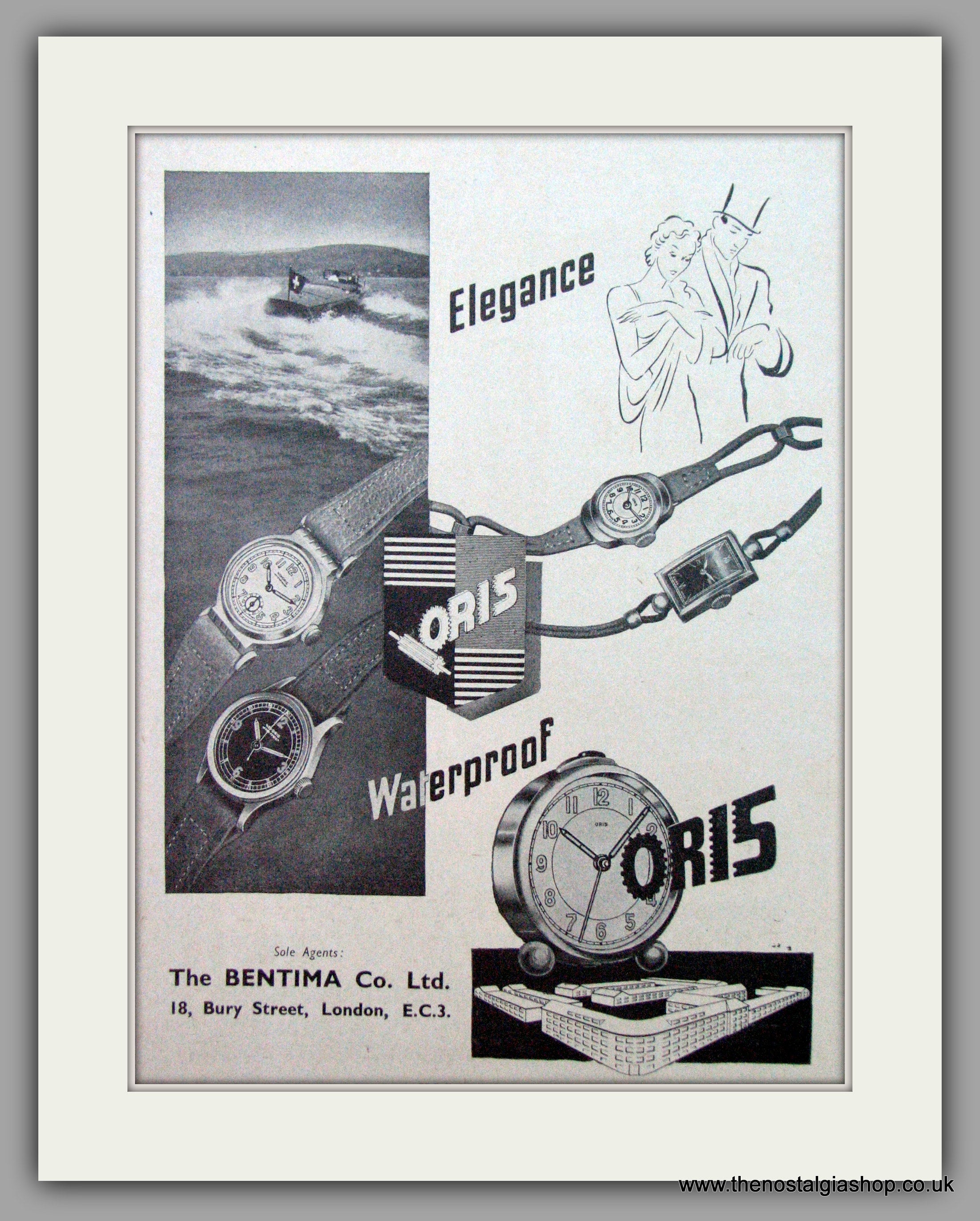 Oris Swiss Watches. Original Advert 1948. (ref AD7376) – The Nostalgia Shop