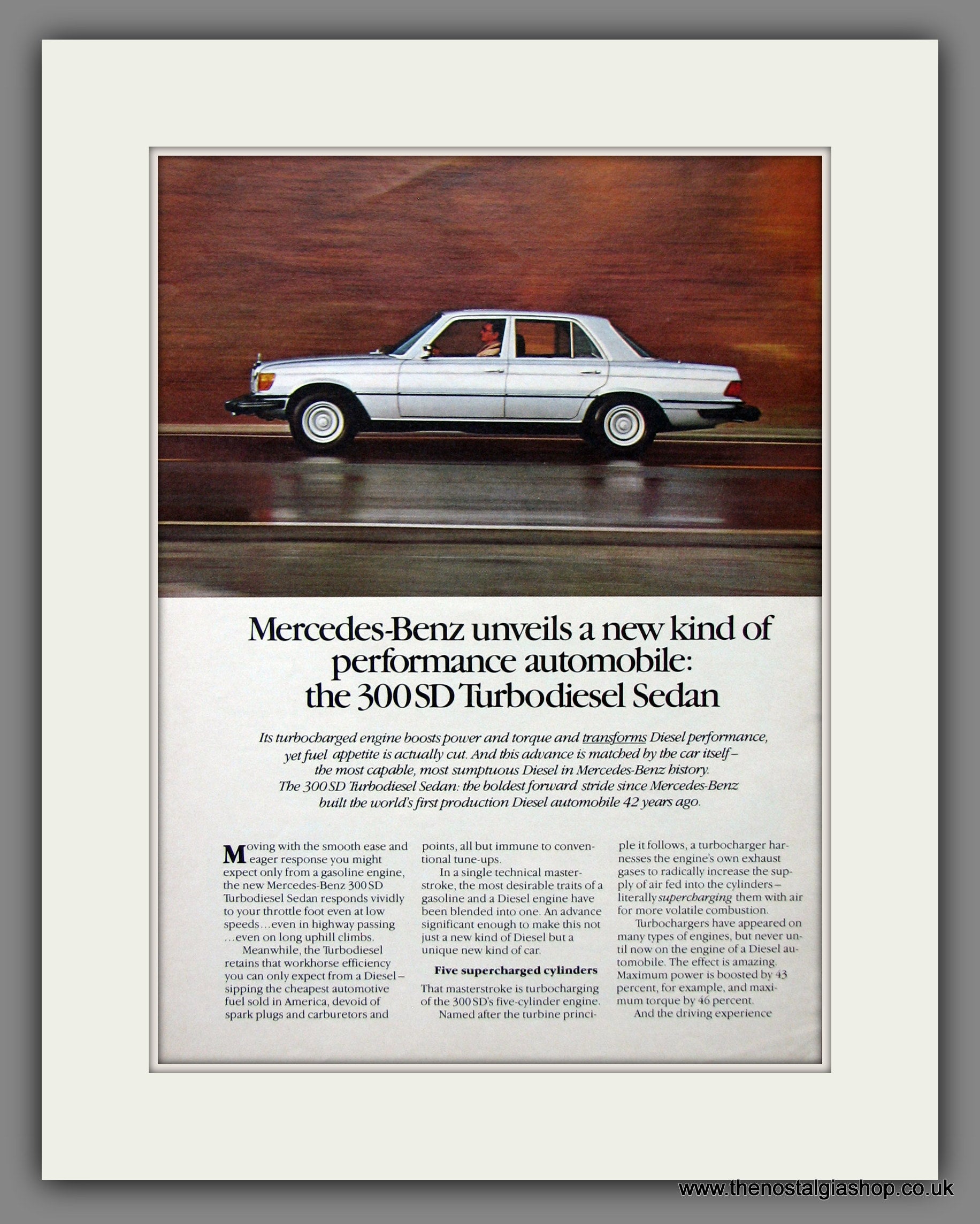 Mercedes Benz 300SD Turbo Diesel. Original American Advert 1978 (ref A ...