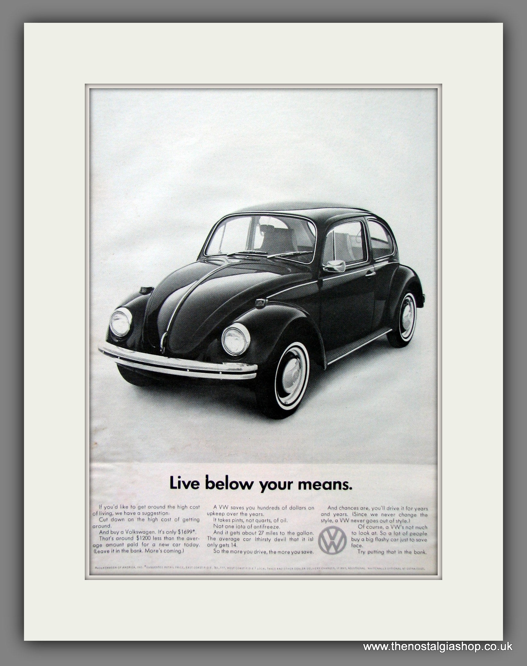 Volkswagen Beetle. Original American Advert 1968 (ref AD54692) – The ...