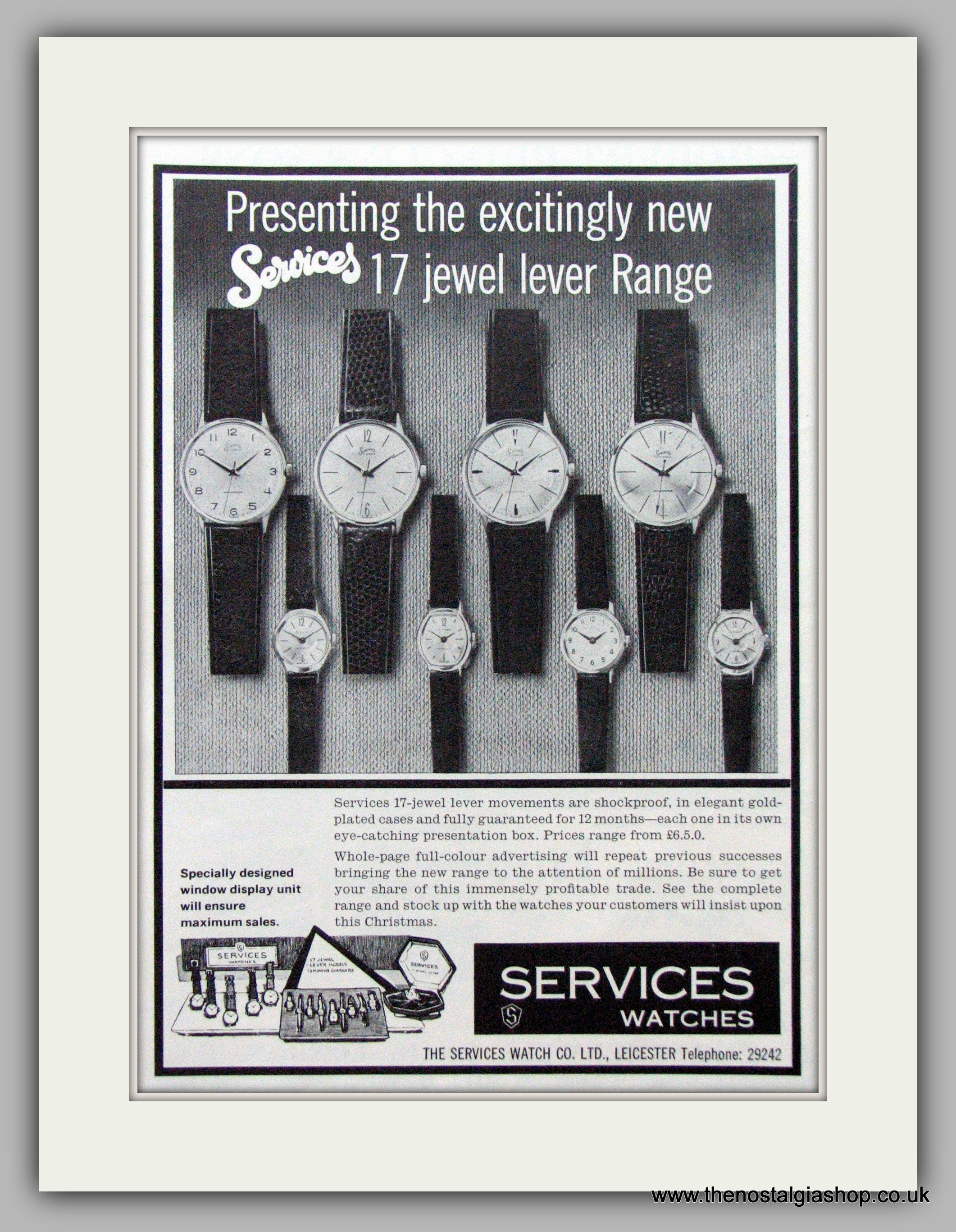 Services Watches. Original Advert 1963. (ref AD7549) – The Nostalgia Shop
