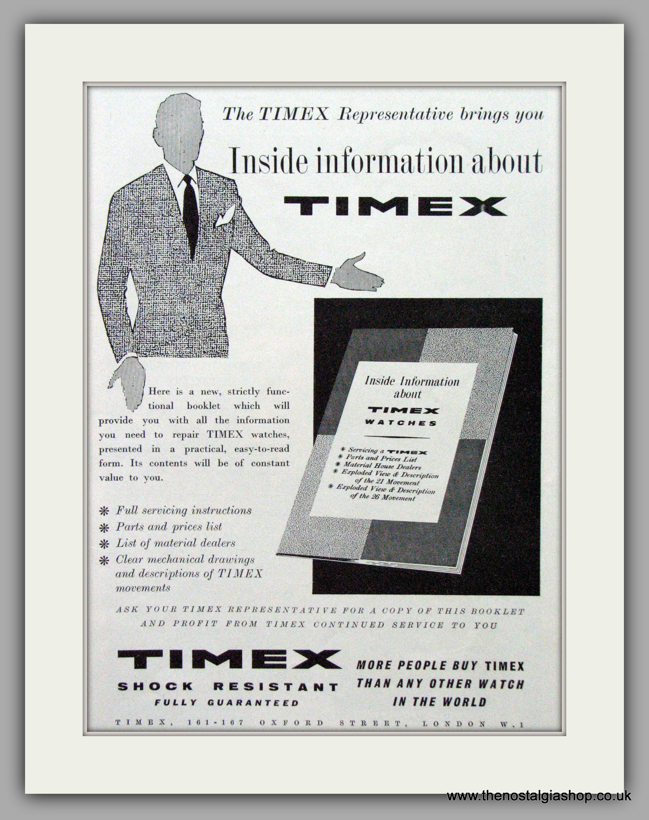 Timex Watch Booklet. Original Advert 1957. (ref AD7609) – The Nostalgia ...