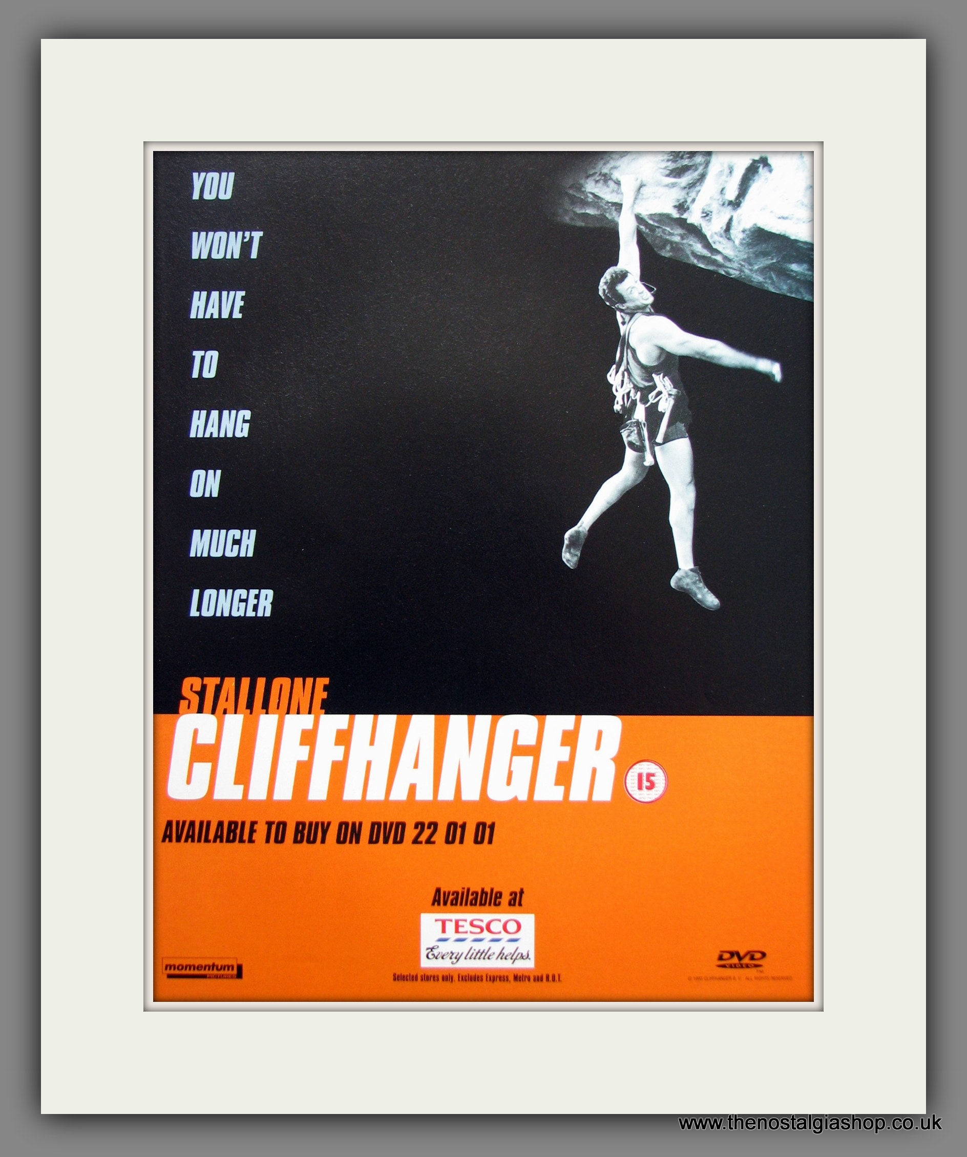 Cliffhanger. 1993 Original Advert (ref AD54830) – The Nostalgia Shop