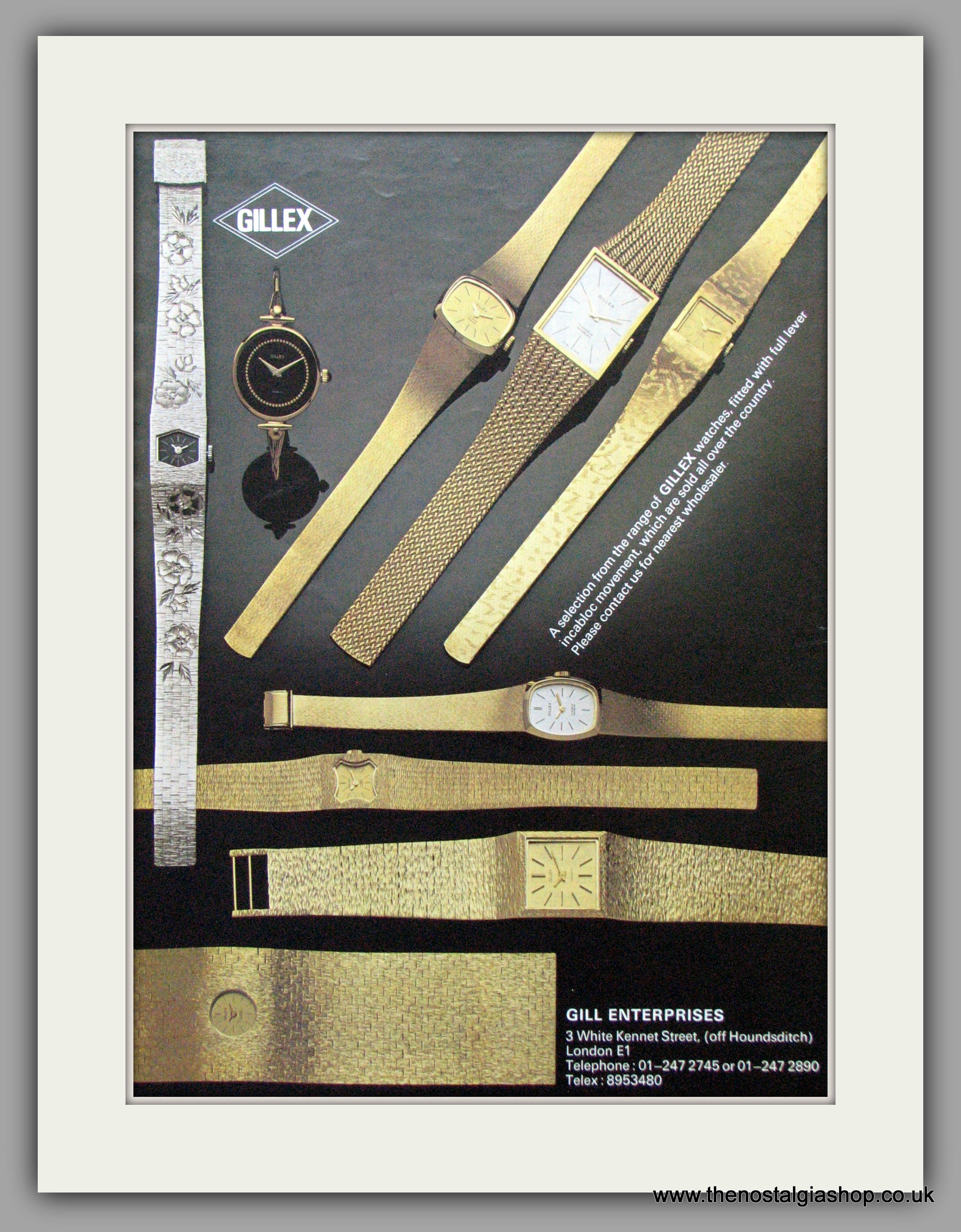 Gillex Watches. Original Advert 1980. (ref AD7667) – The Nostalgia Shop