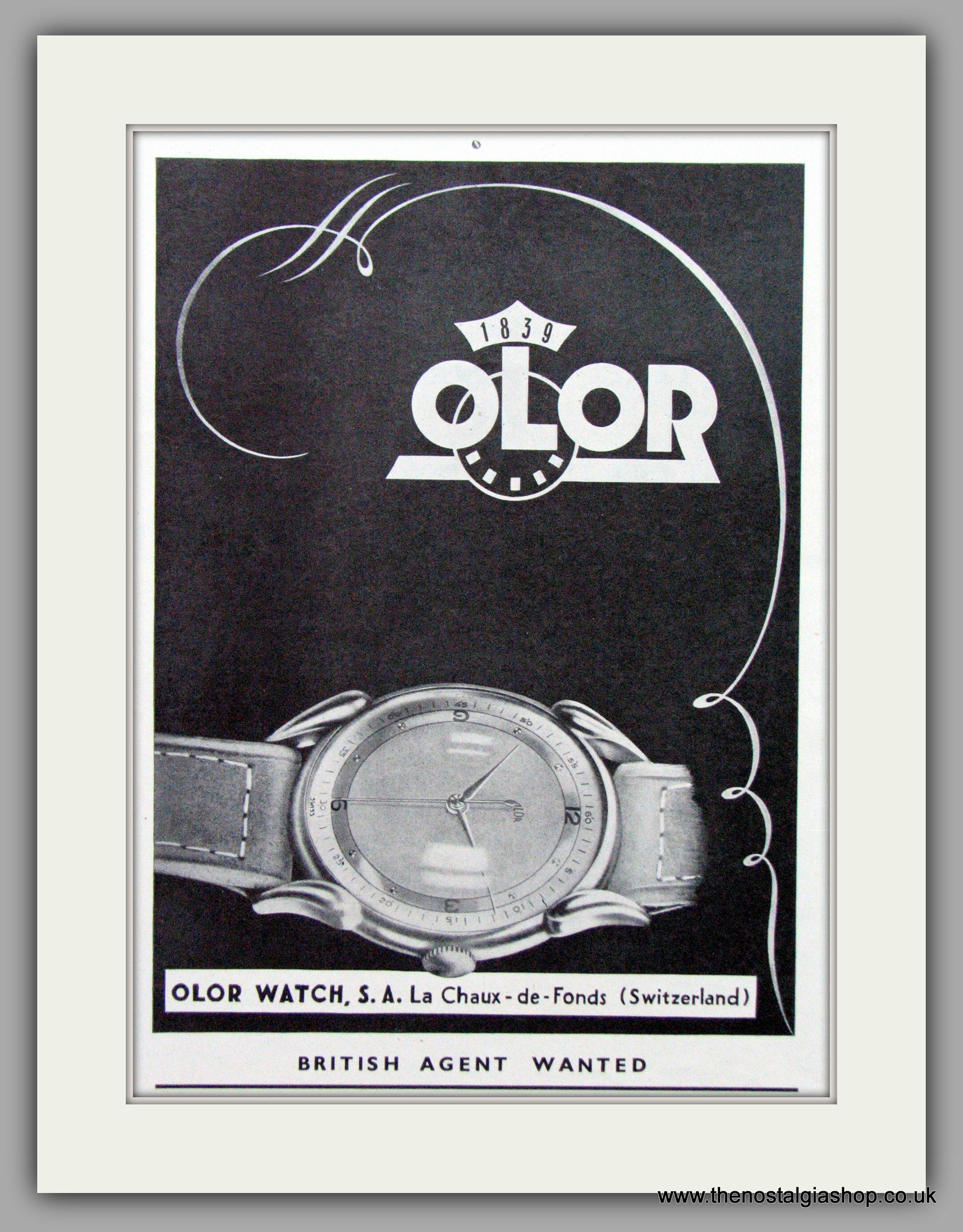 Olor Watches. Original Advert 1948. (ref AD7702) – The Nostalgia Shop