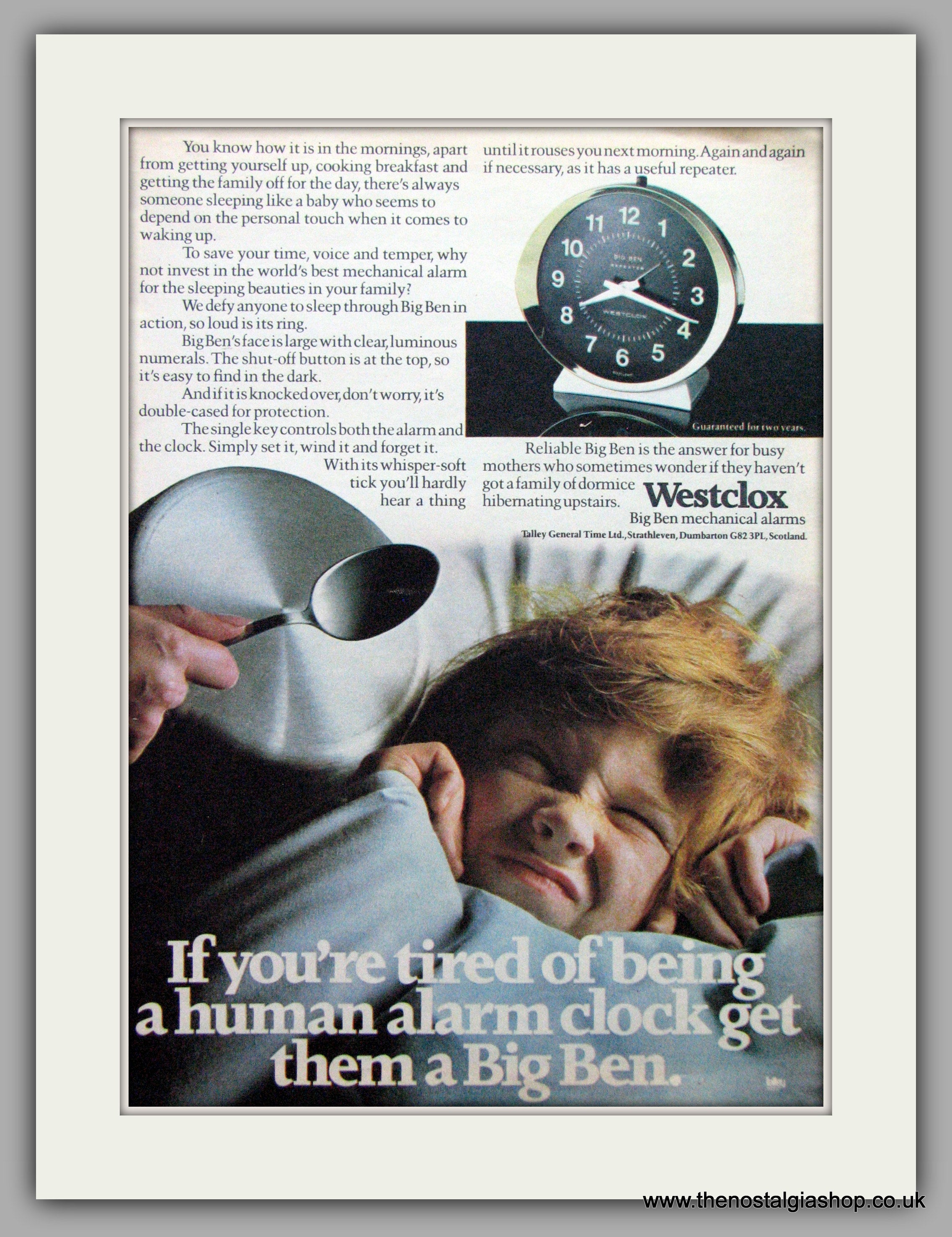 Westclox Clock. Original Advert 1980. (ref AD7711) – The Nostalgia Shop