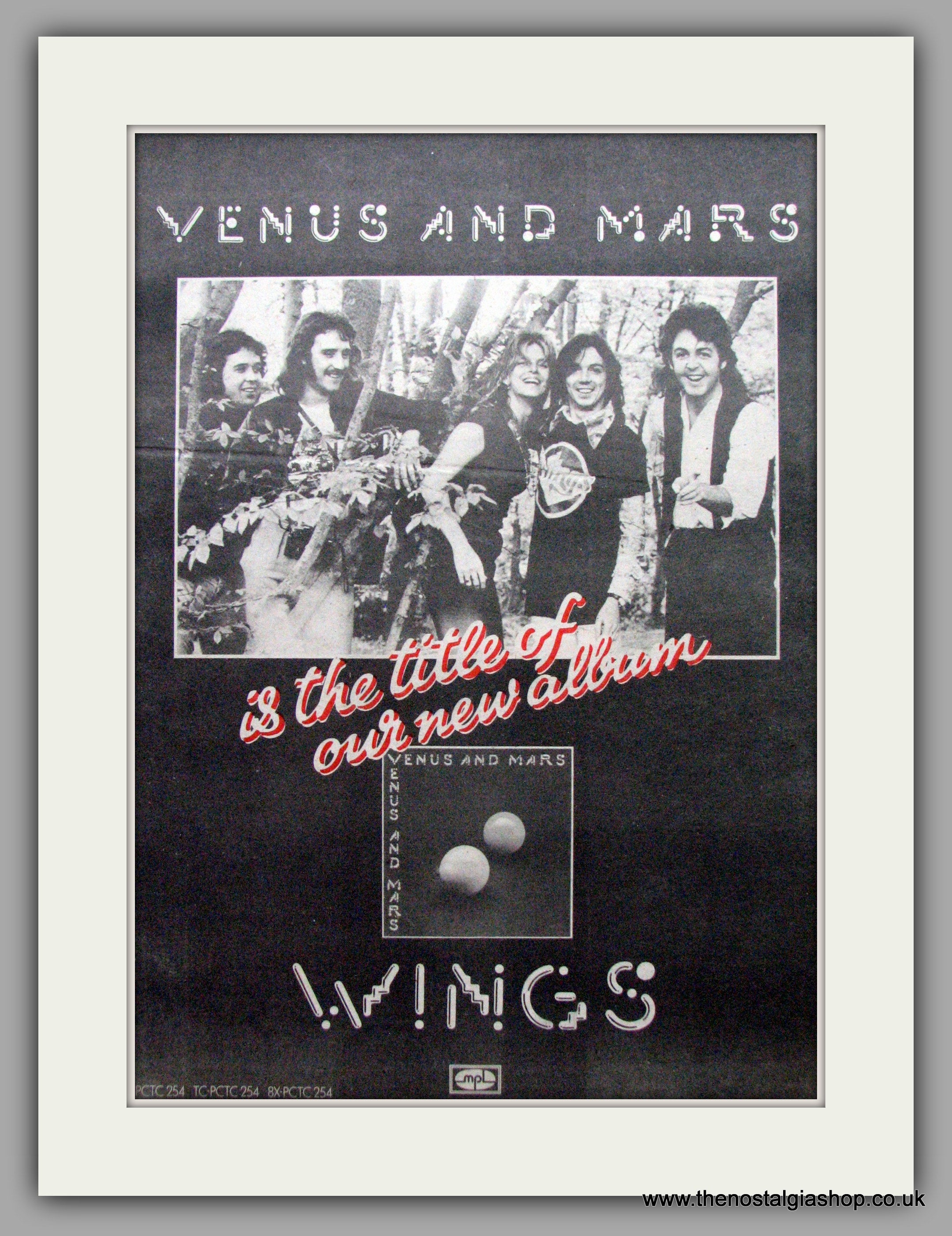 Wings. Venus and Mars. Vintage Advert 1975 (ref AD9579) – The Nostalgia ...