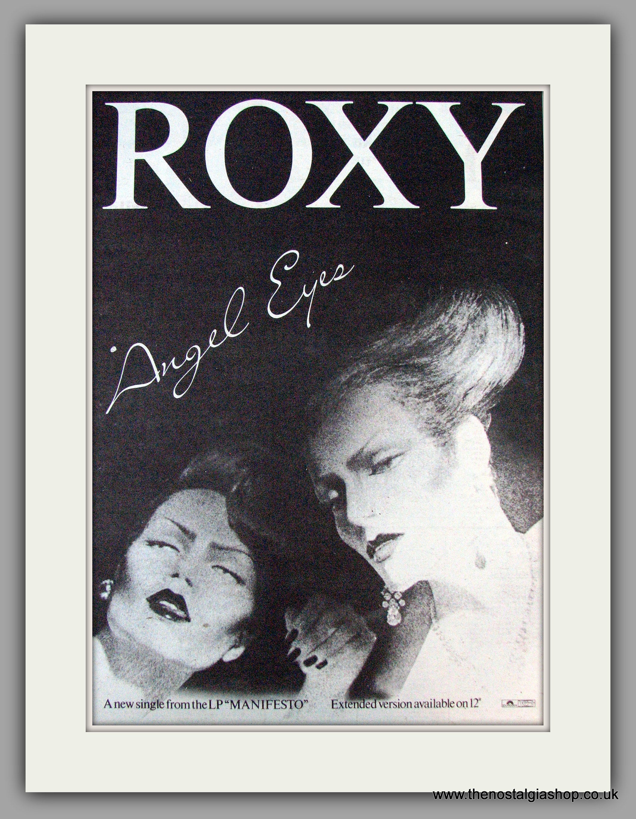 Roxy Music. Angel Eyes. Vintage Advert 1979 (ref AD9675) – The ...