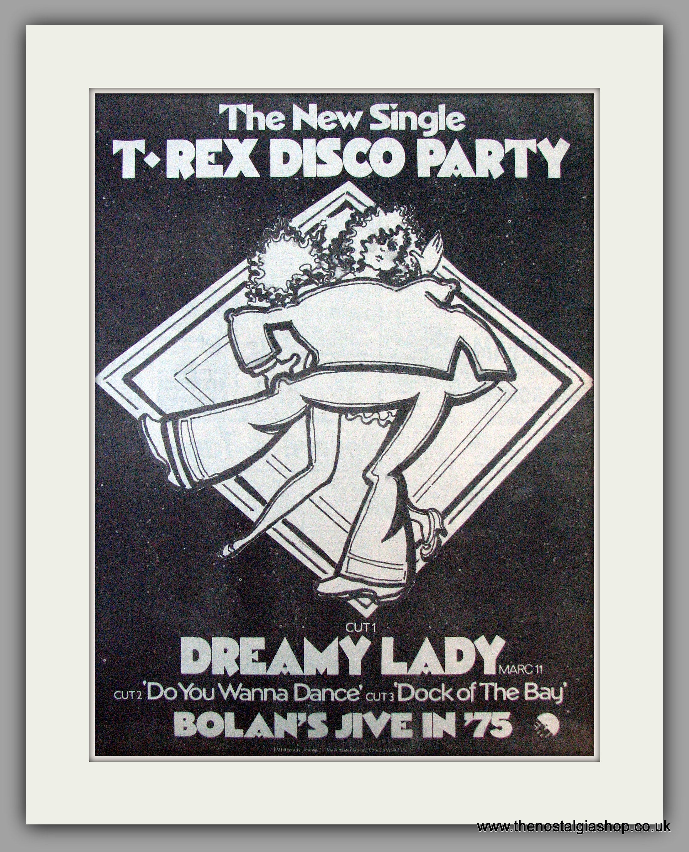 T-Rex Disco Party. Vintage Advert 1975 (ref AD9685) – The Nostalgia Shop