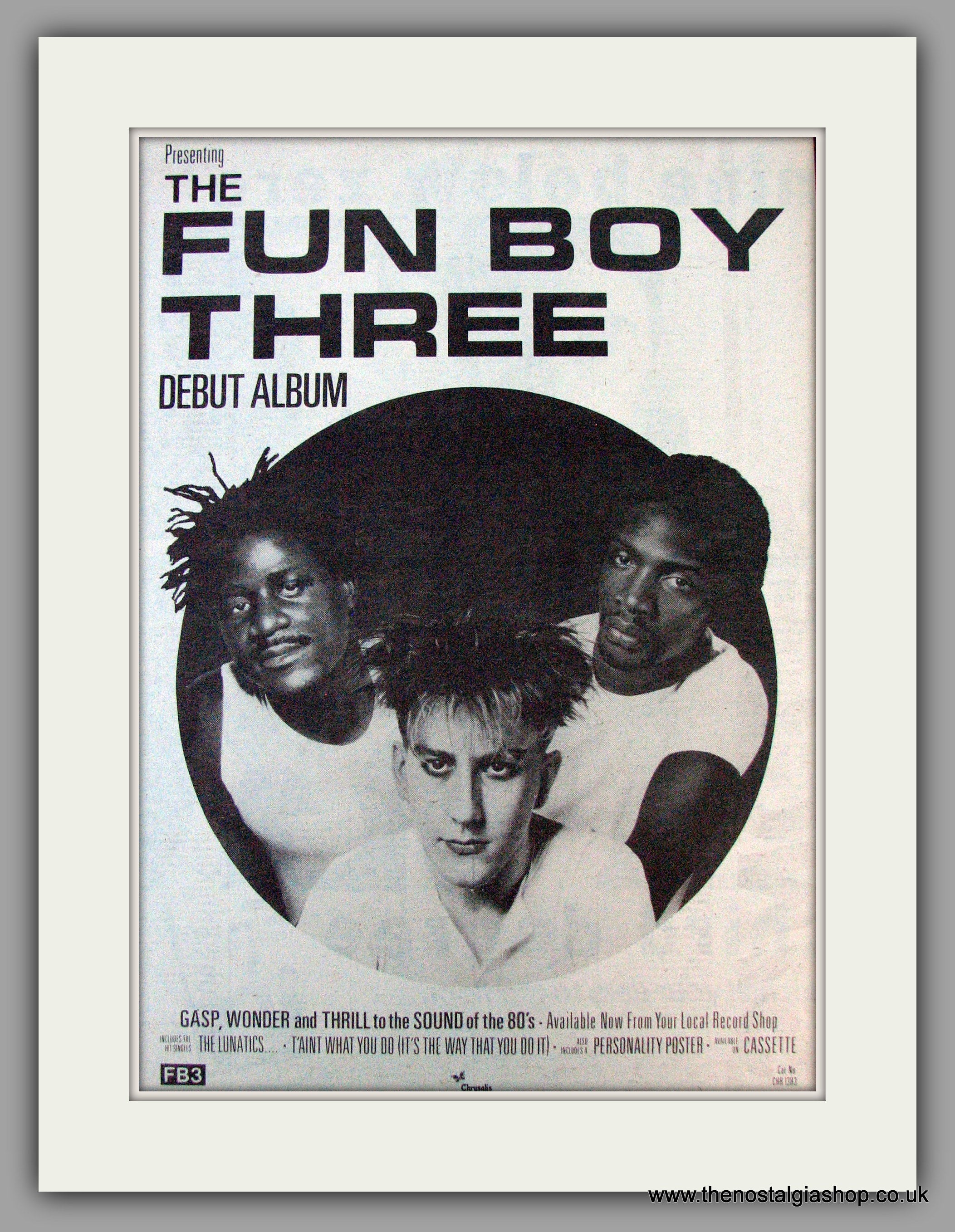 Fun Boy Three. Debut Album. Vintage Advert 1982 (ref AD9707) – The ...