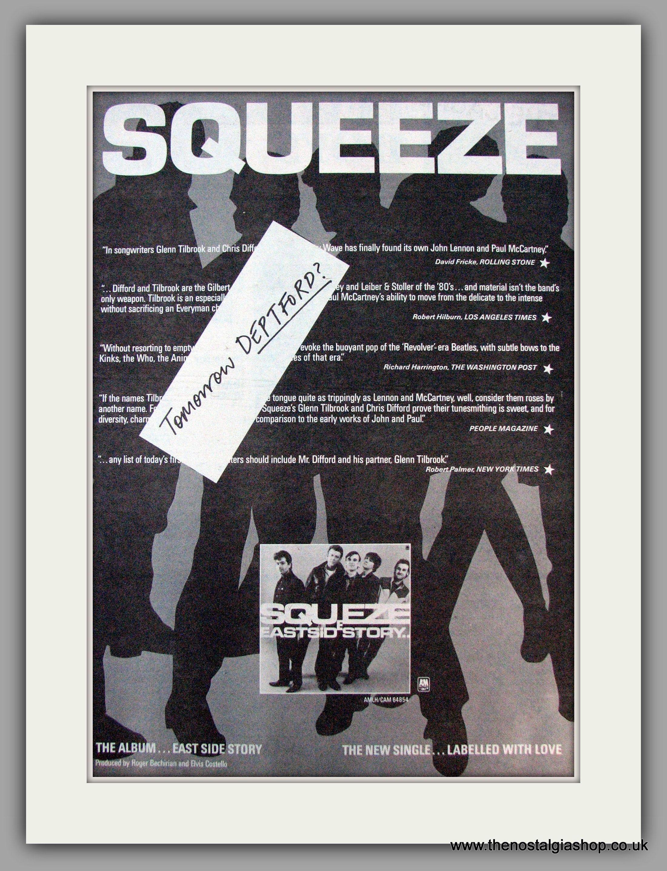 Squeeze. Eastside Story. Vintage Advert 1981 (ref AD9840) – The ...
