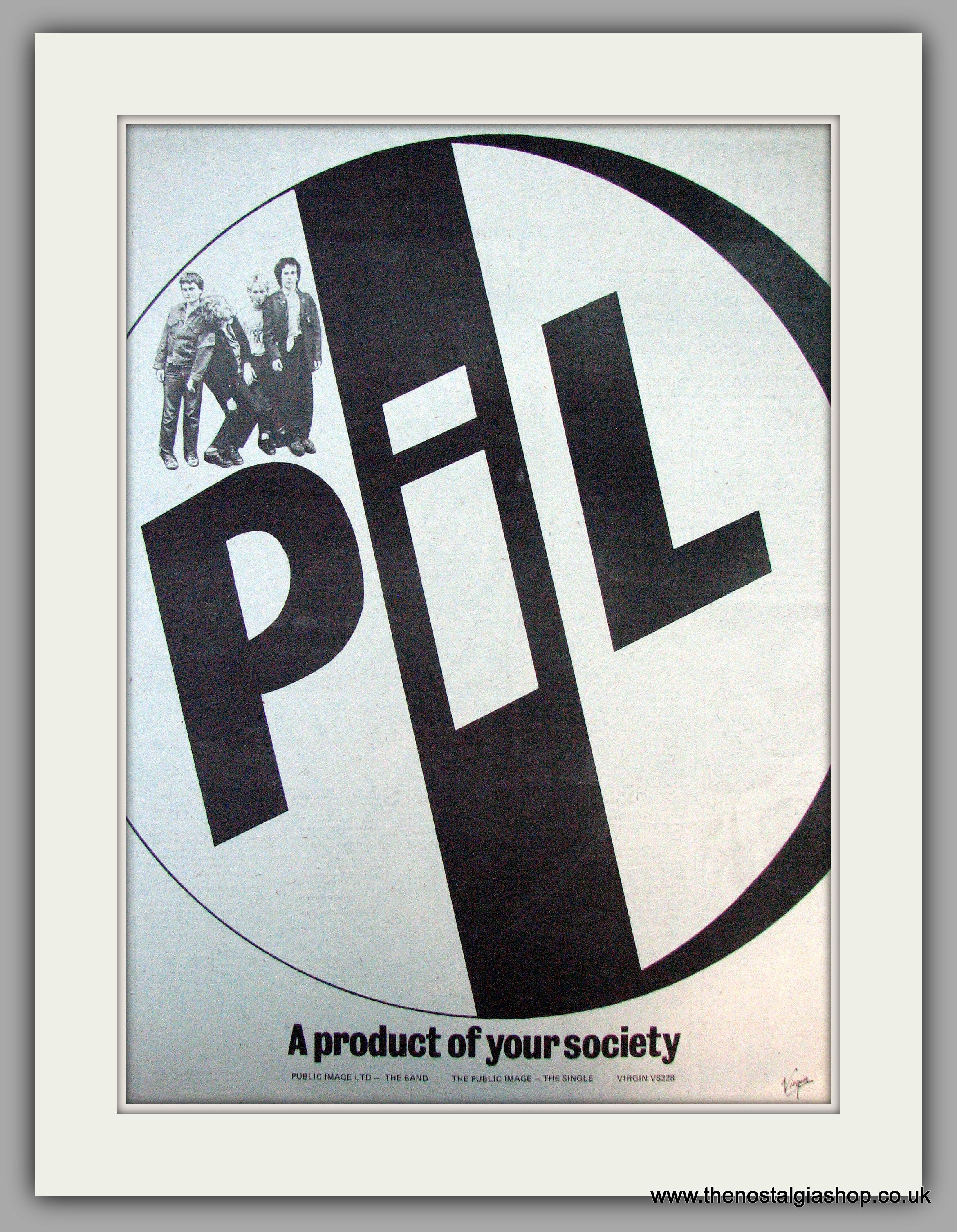 PIL. Public Image Limited. A Product of Your Society. Vintage Advert 1 ...